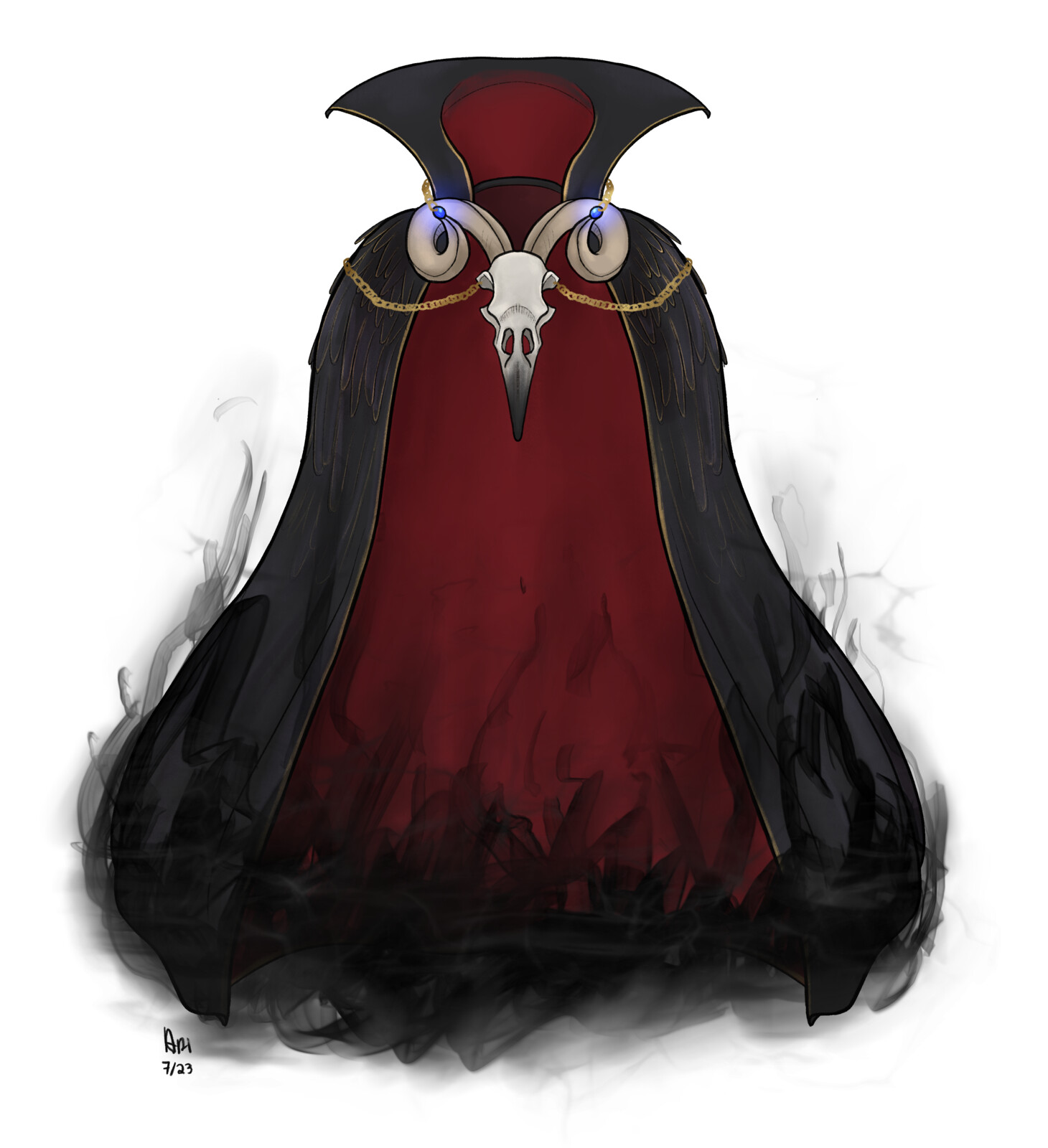 Ari Mehrberg - Cloak of the Horned Raven (D&D Item)