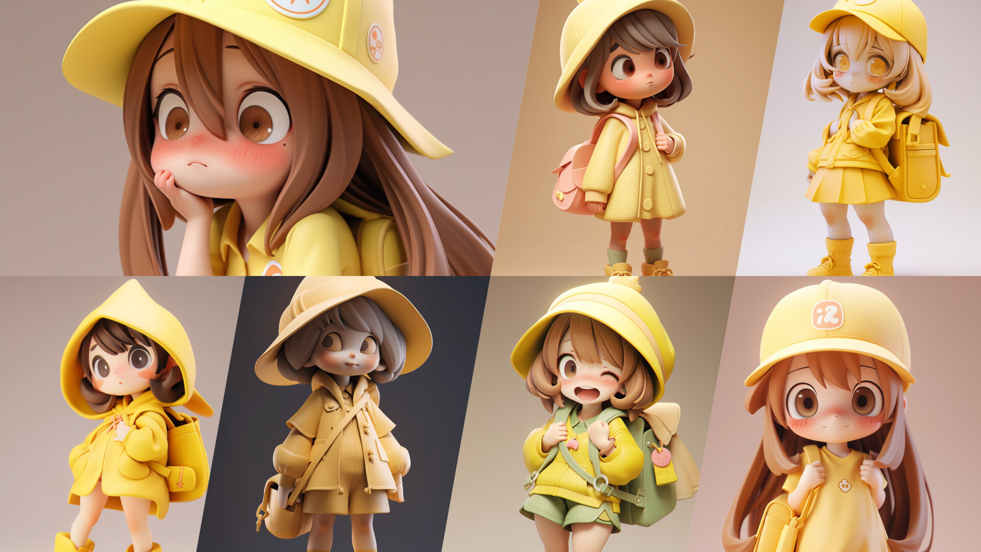 ArtStation - CUTE CLAY CHARACTER MODELS VOL.1 | 4K Reference Images