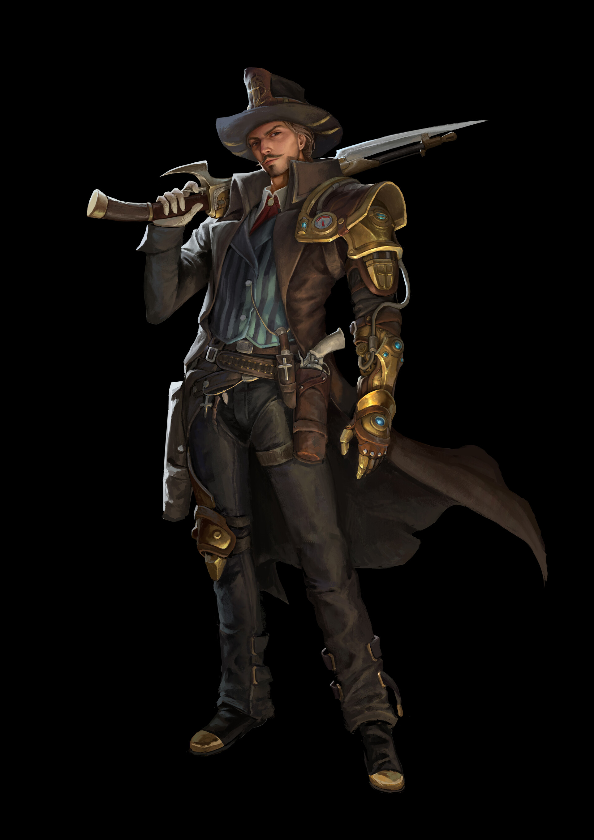 ArtStation - a steampunk demonhunter