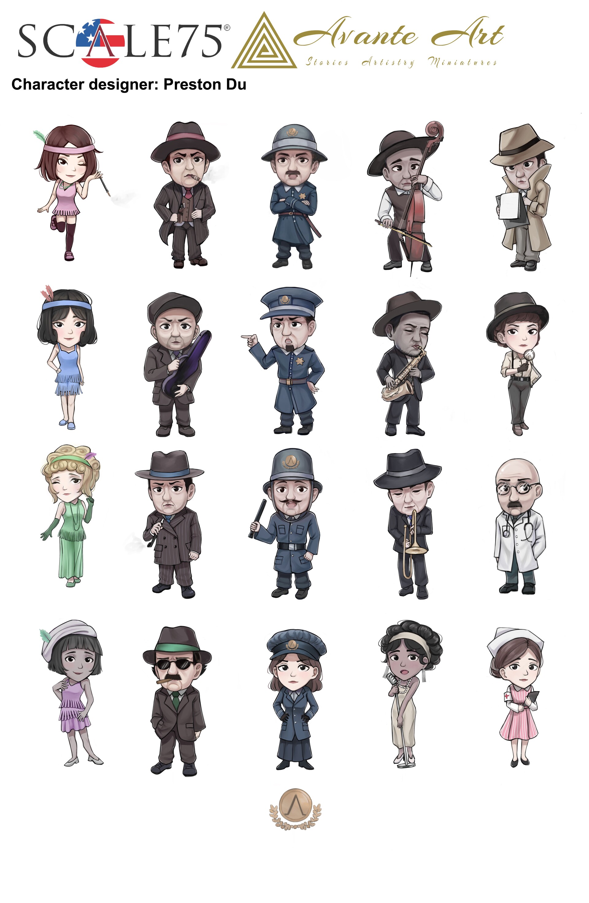 ArtStation - Avante Art Roaring 20s Character Designs