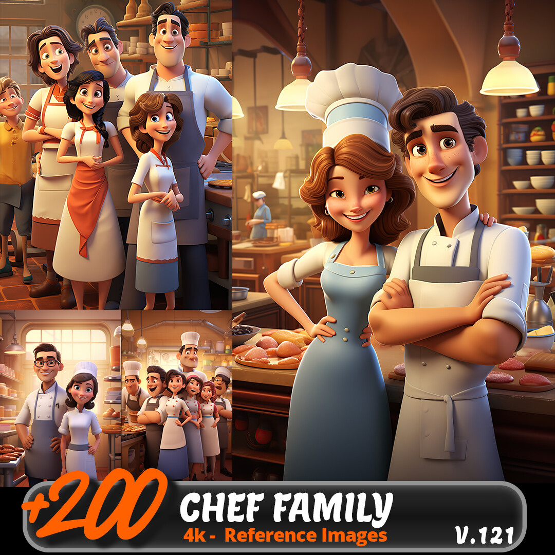ArtStation - CHEF FAMILY VOL. 121/ 4K/ Reference Image