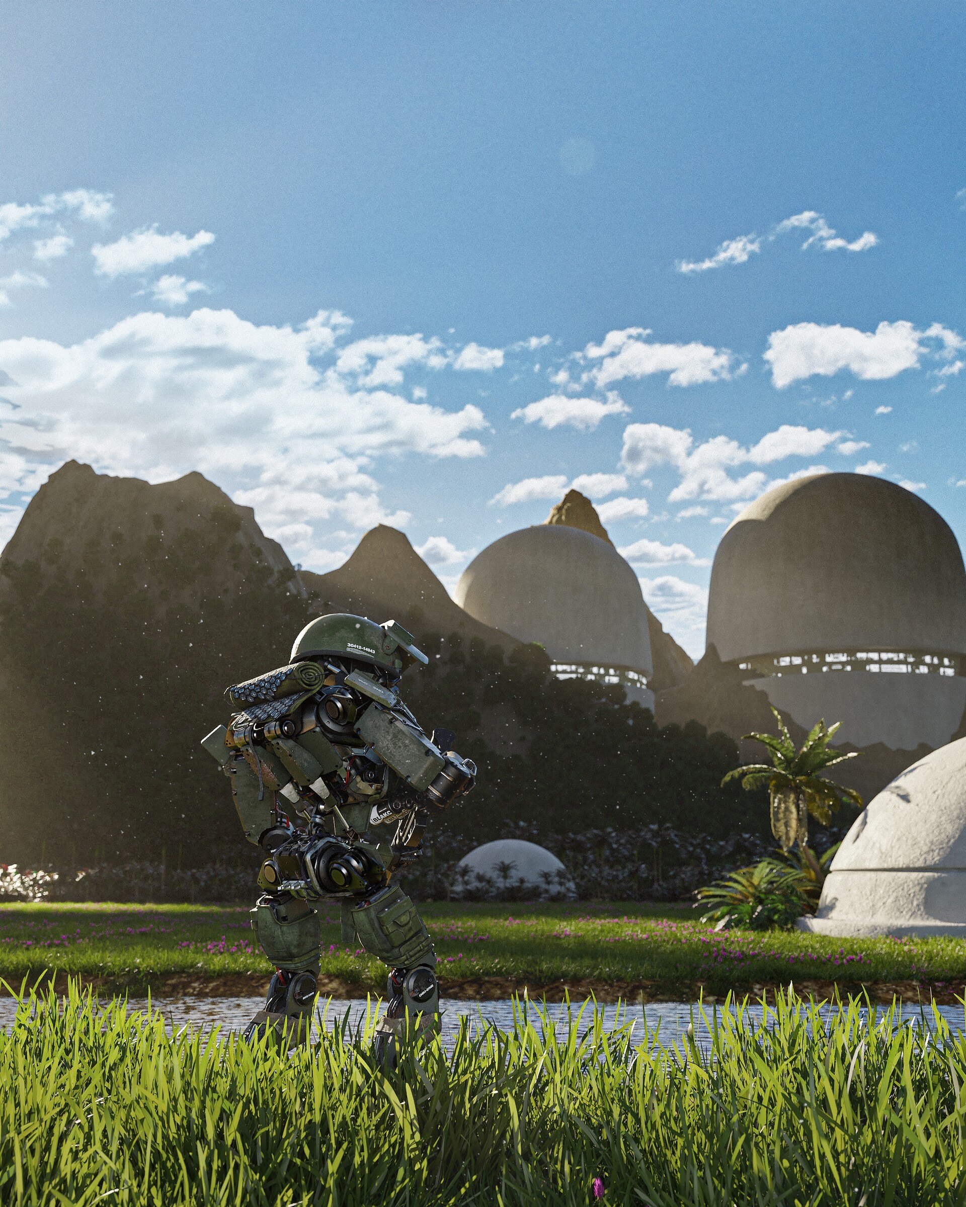 ArtStation - Dystopic Rice fields