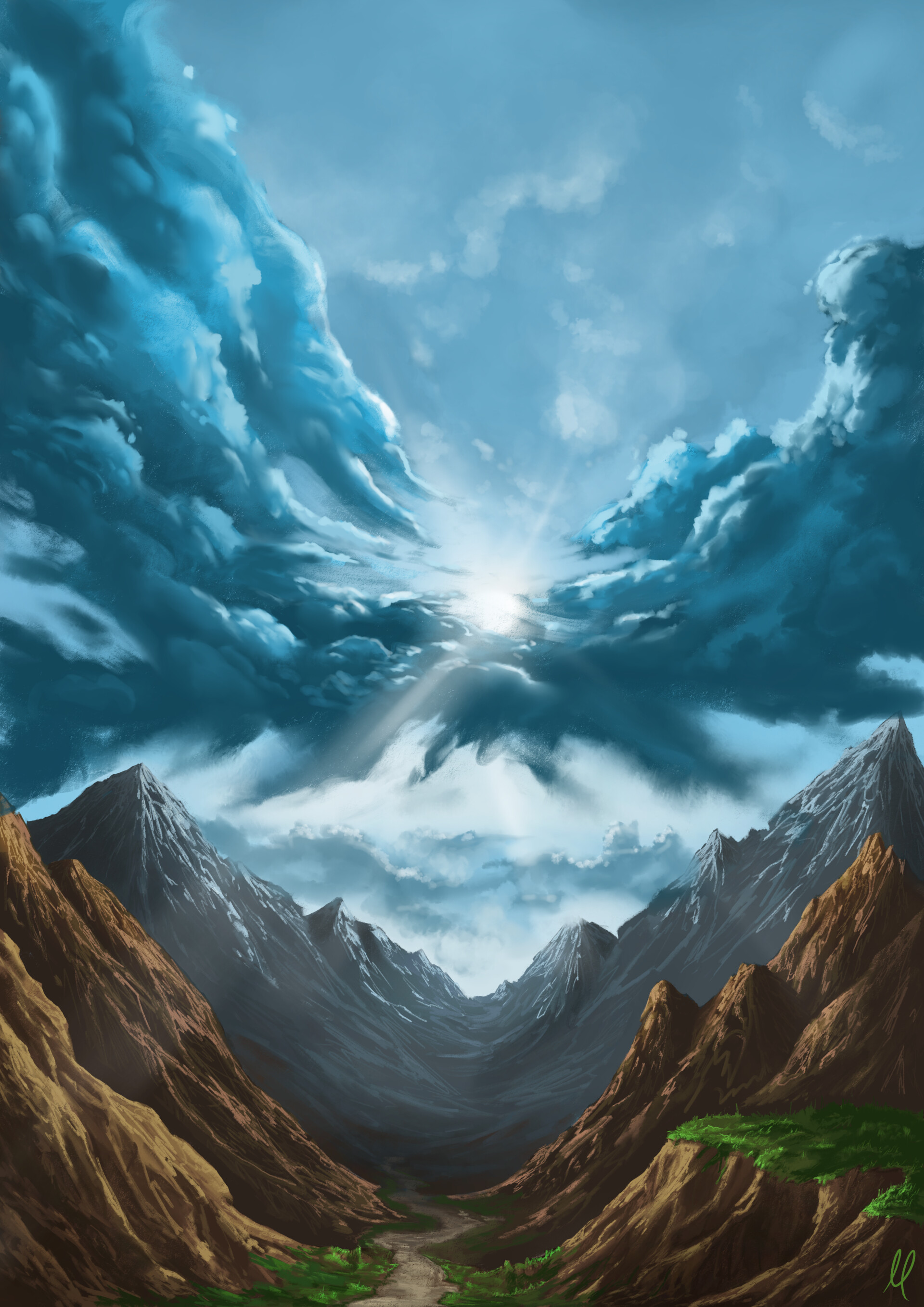 ArtStation - Mountains clouds bla bla bla..