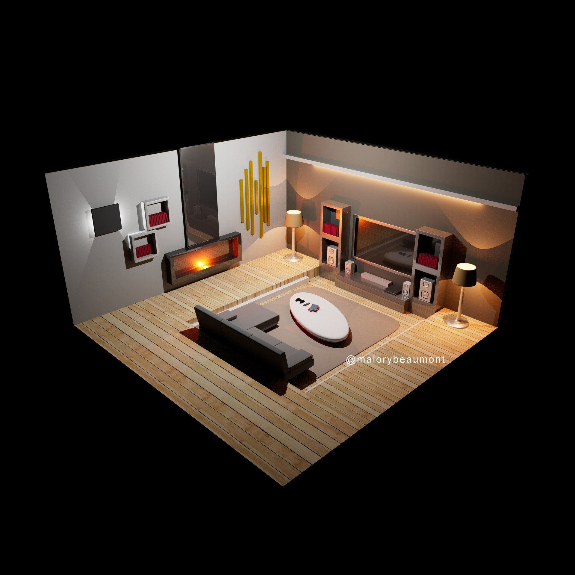 ArtStation - Wip 3D room