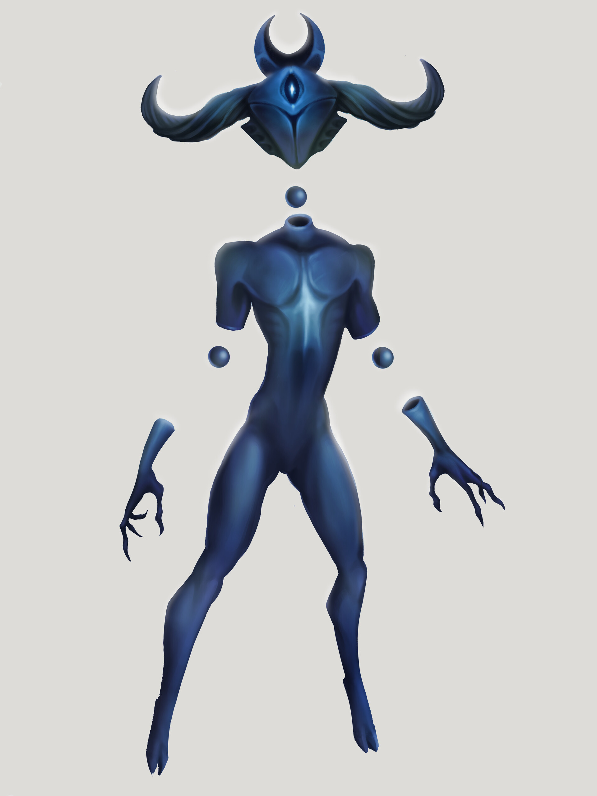 ArtStation - blue character concept