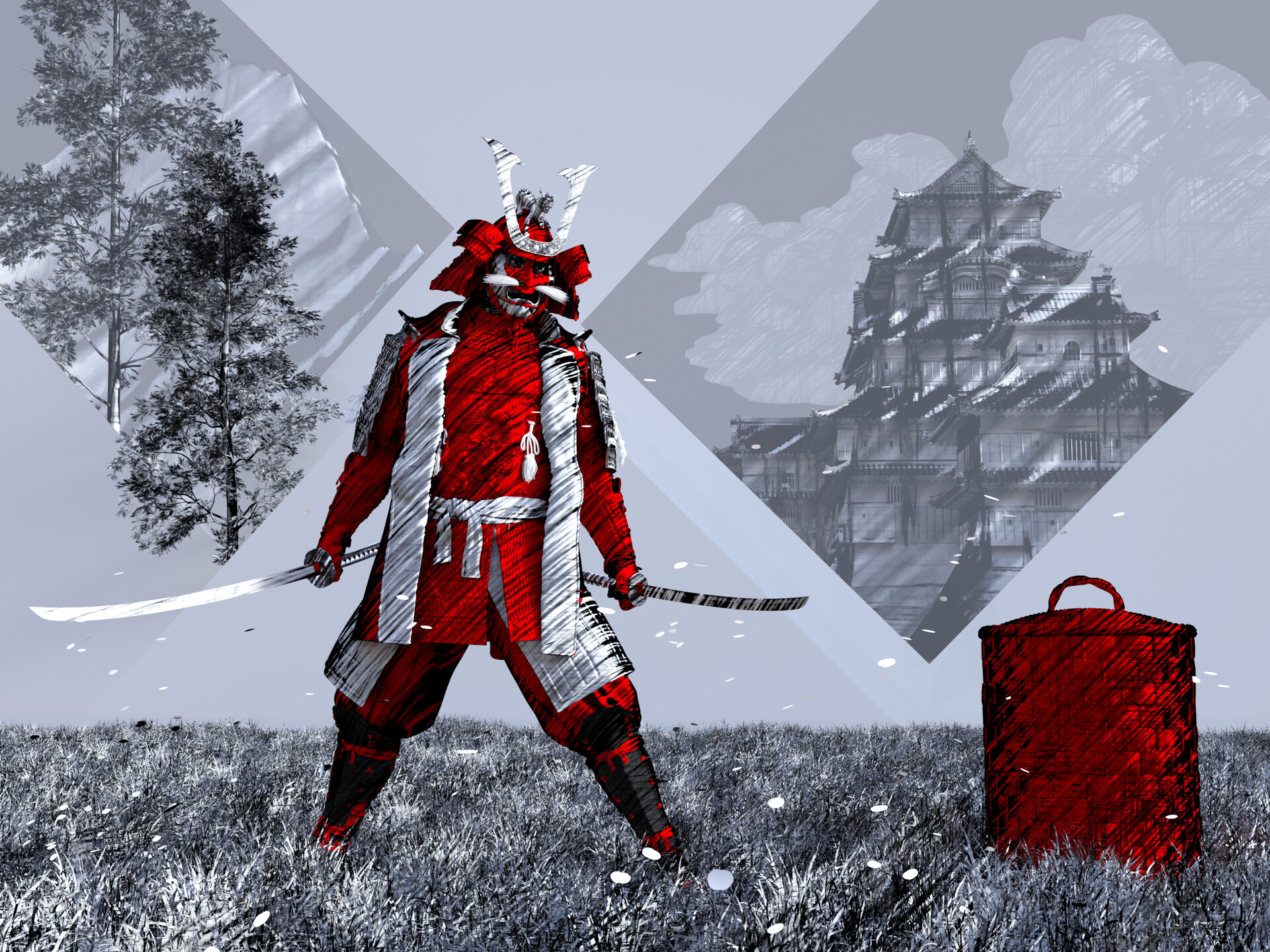 ArtStation - Samurai Santa