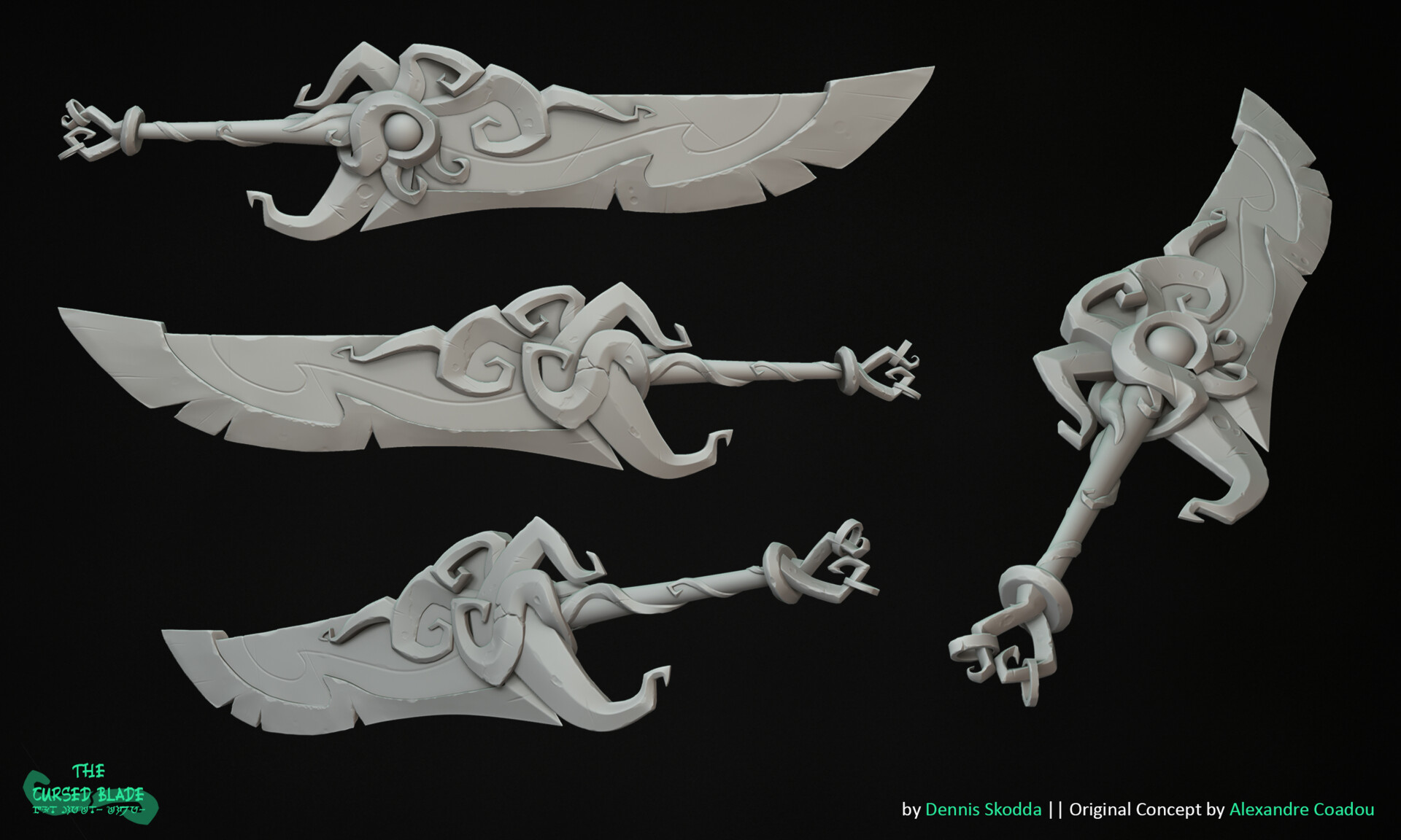 Dennis Skodda - The Cursed Blade || Stylized Game Ready Sword