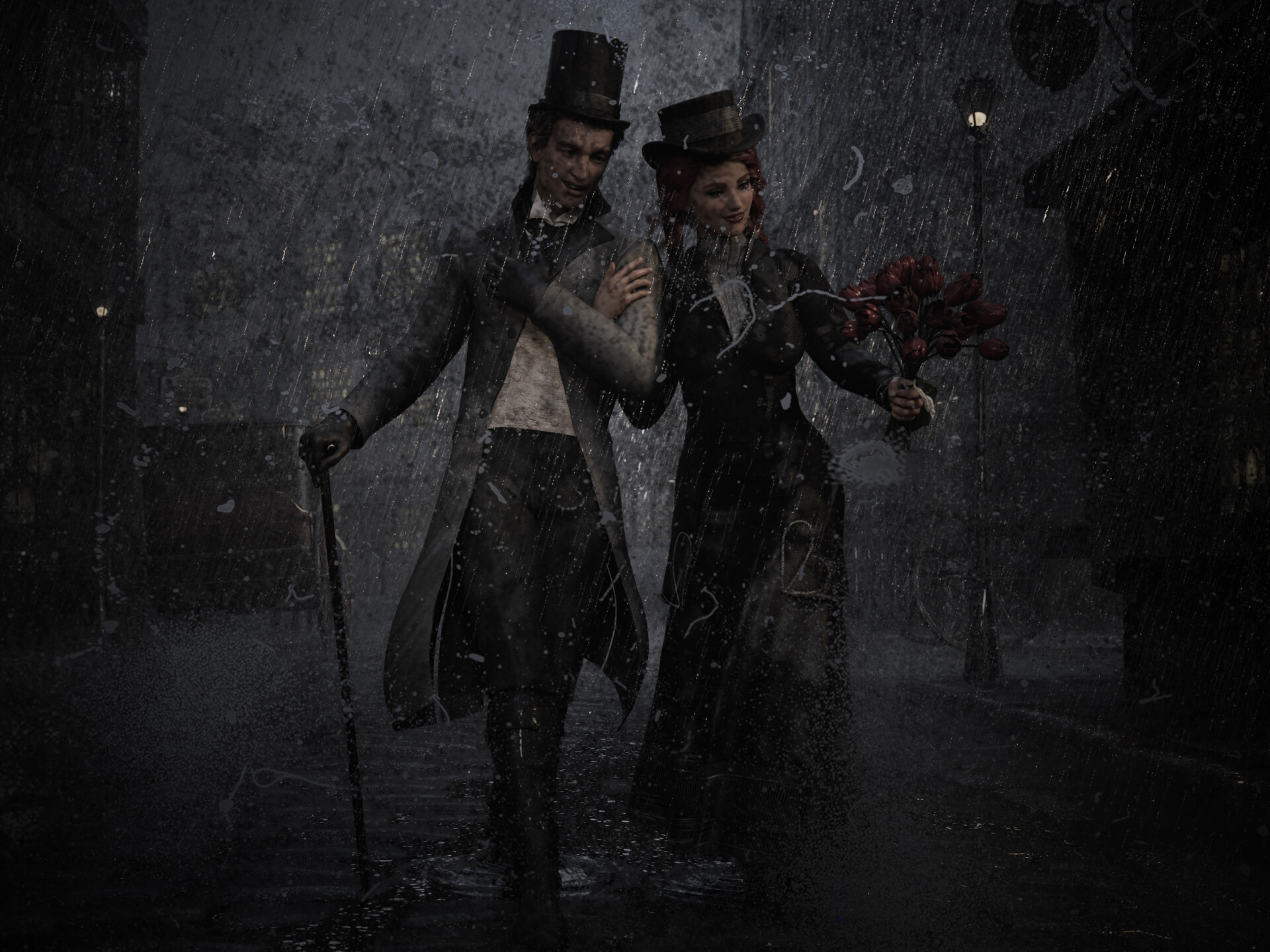 ArtStation - Romantic Stroll through London