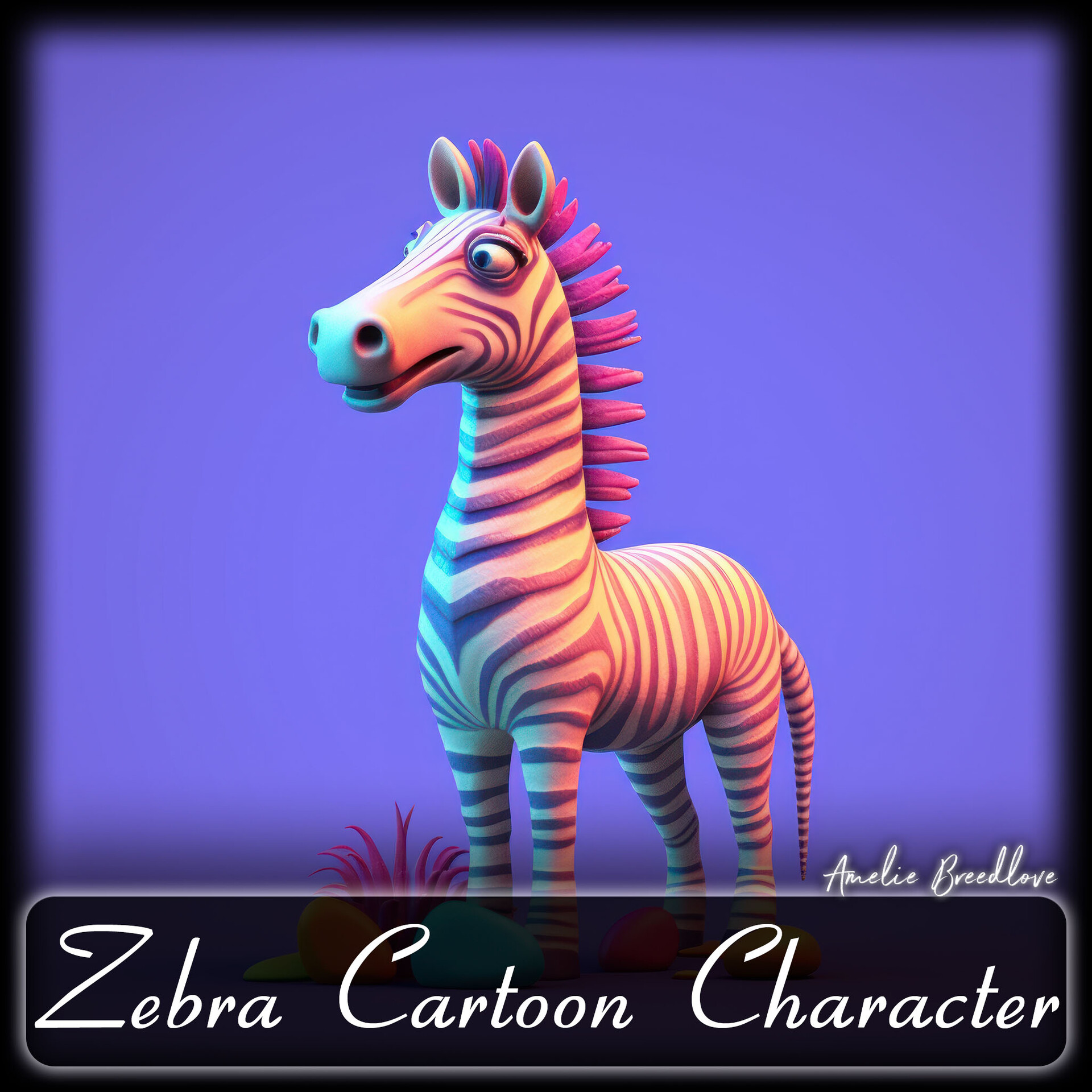 ArtStation - 200 Zebra Cartoon Character (Full Body) Reference Pack ...