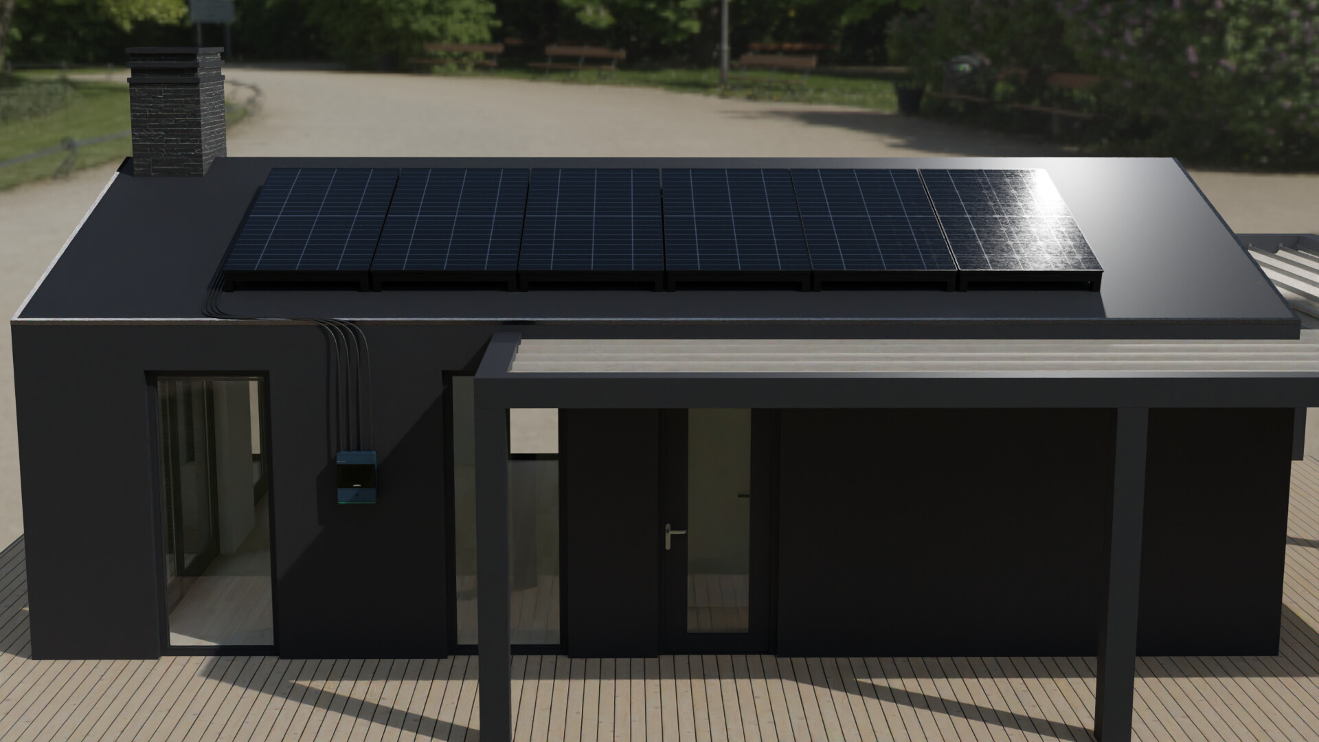 ArtStation - Solar Panel with House Fitting