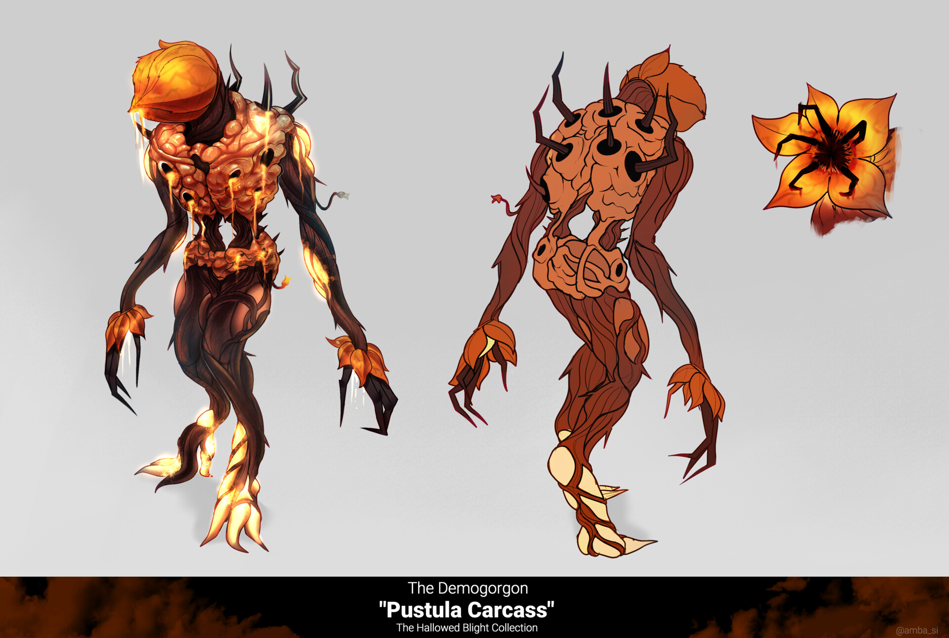 ArtStation - The Hallowed Blight Demogorgon" Pustula Carcass" Skin concept