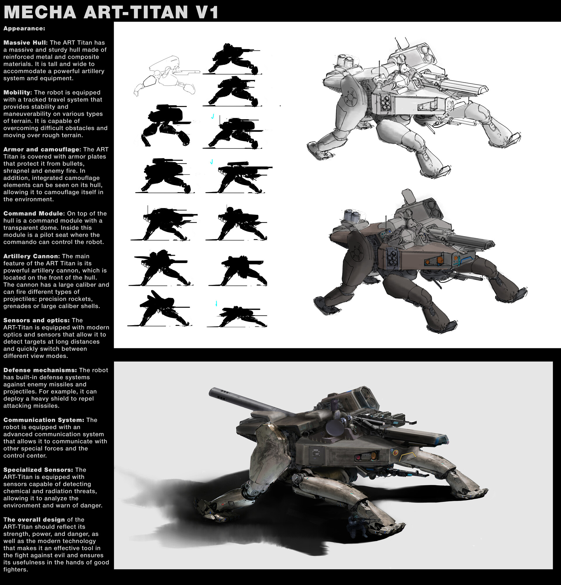 Arsenii Kolesnikov - Mecha "ART Titan" concept art