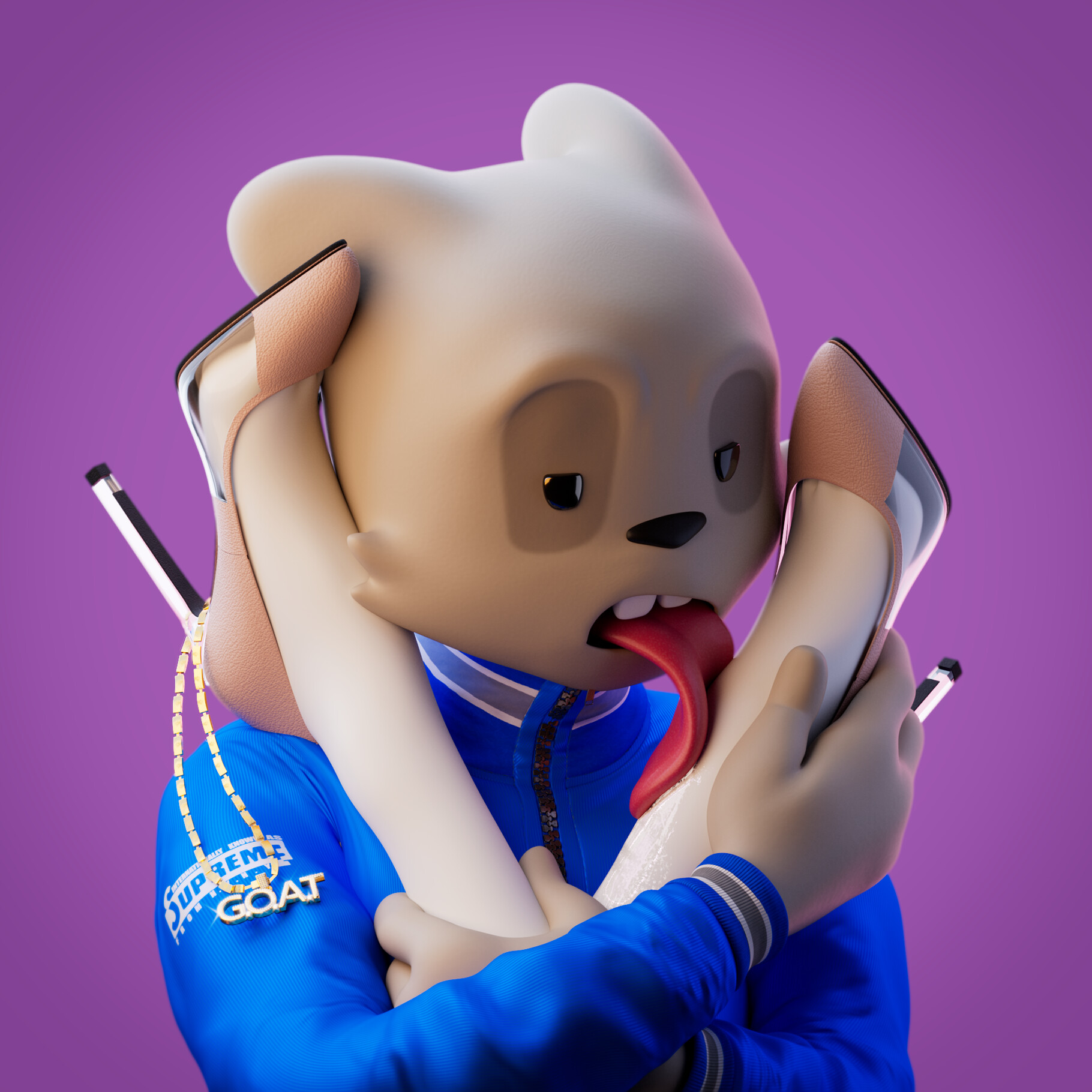 ArtStation - SUPERPLASTIC faux magazine cover (lighting and compositing)