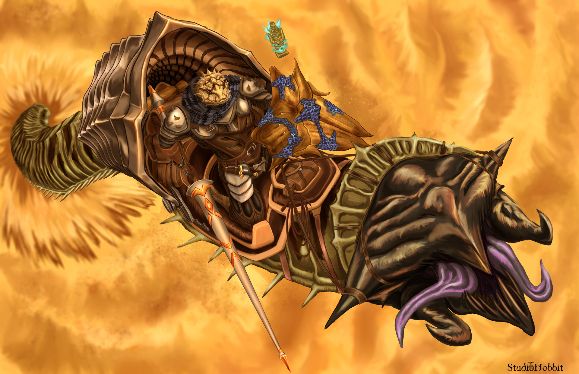 ArtStation - Lizardfolk Rider