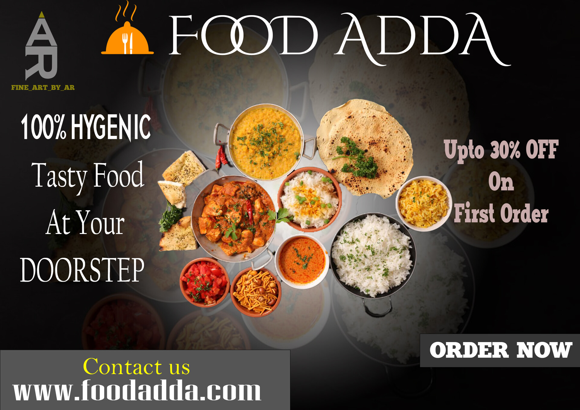 ArtStation - AD POSTER DESIGN [FOOD ADDA]