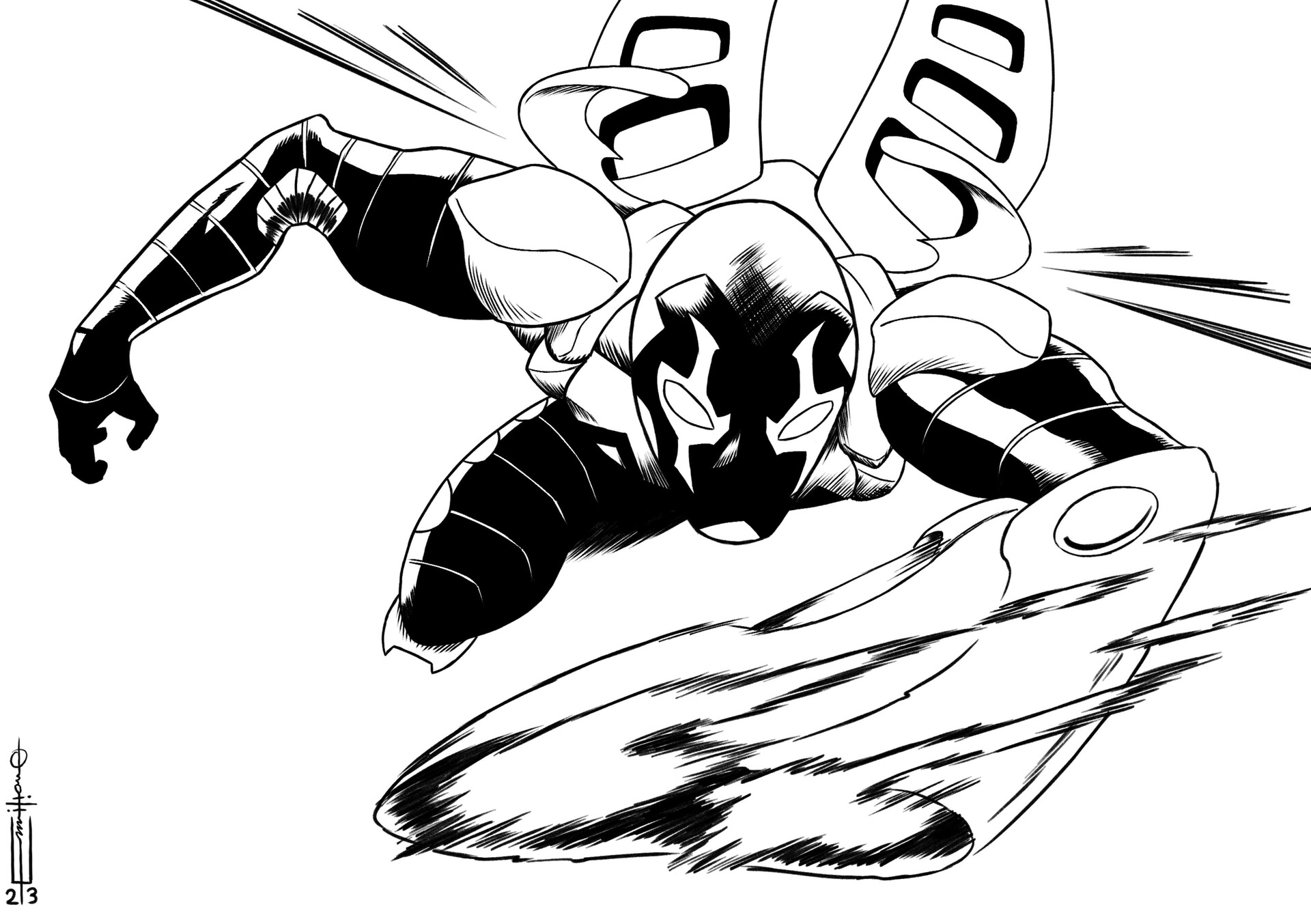 coloring pages blue beetle