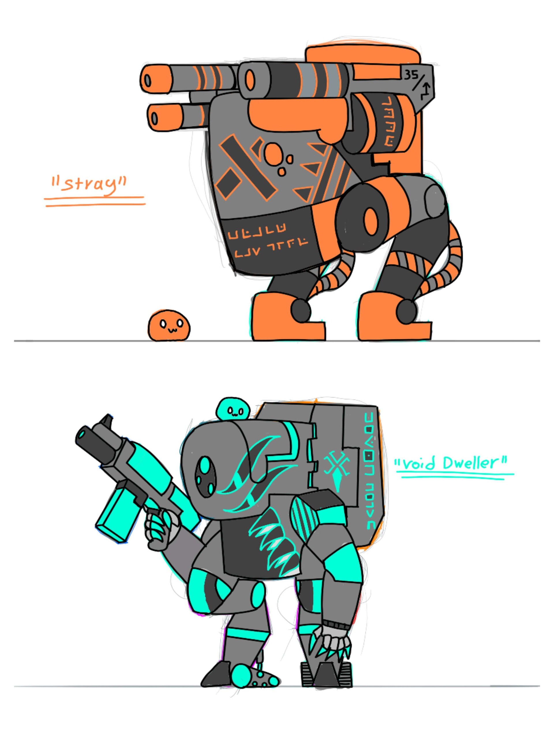 ArtStation - Synduality noir mech art of my own design on the coffins