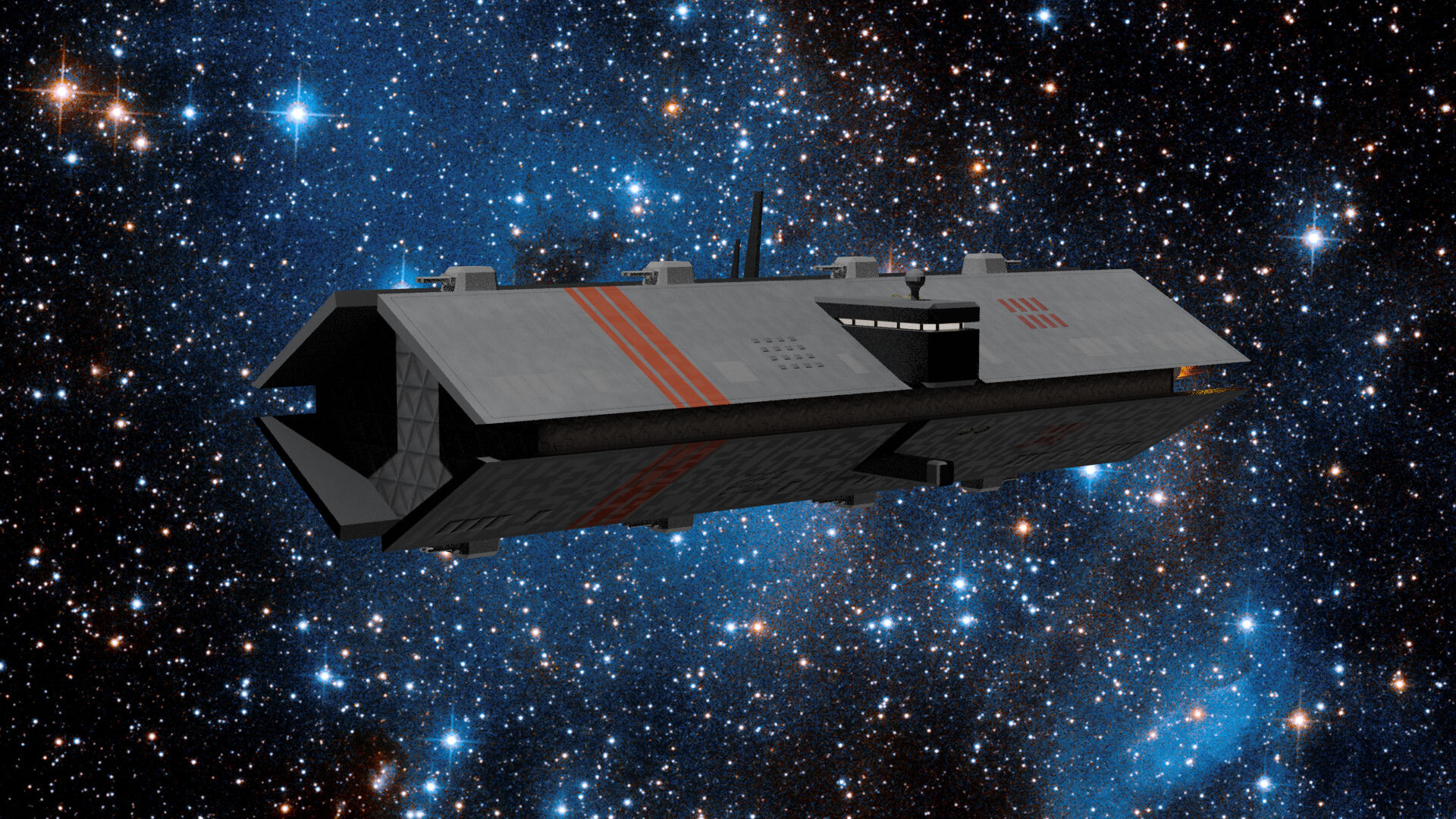 ArtStation - Game Asset - SciFi Spaceship - Sentinel Class Cruiser