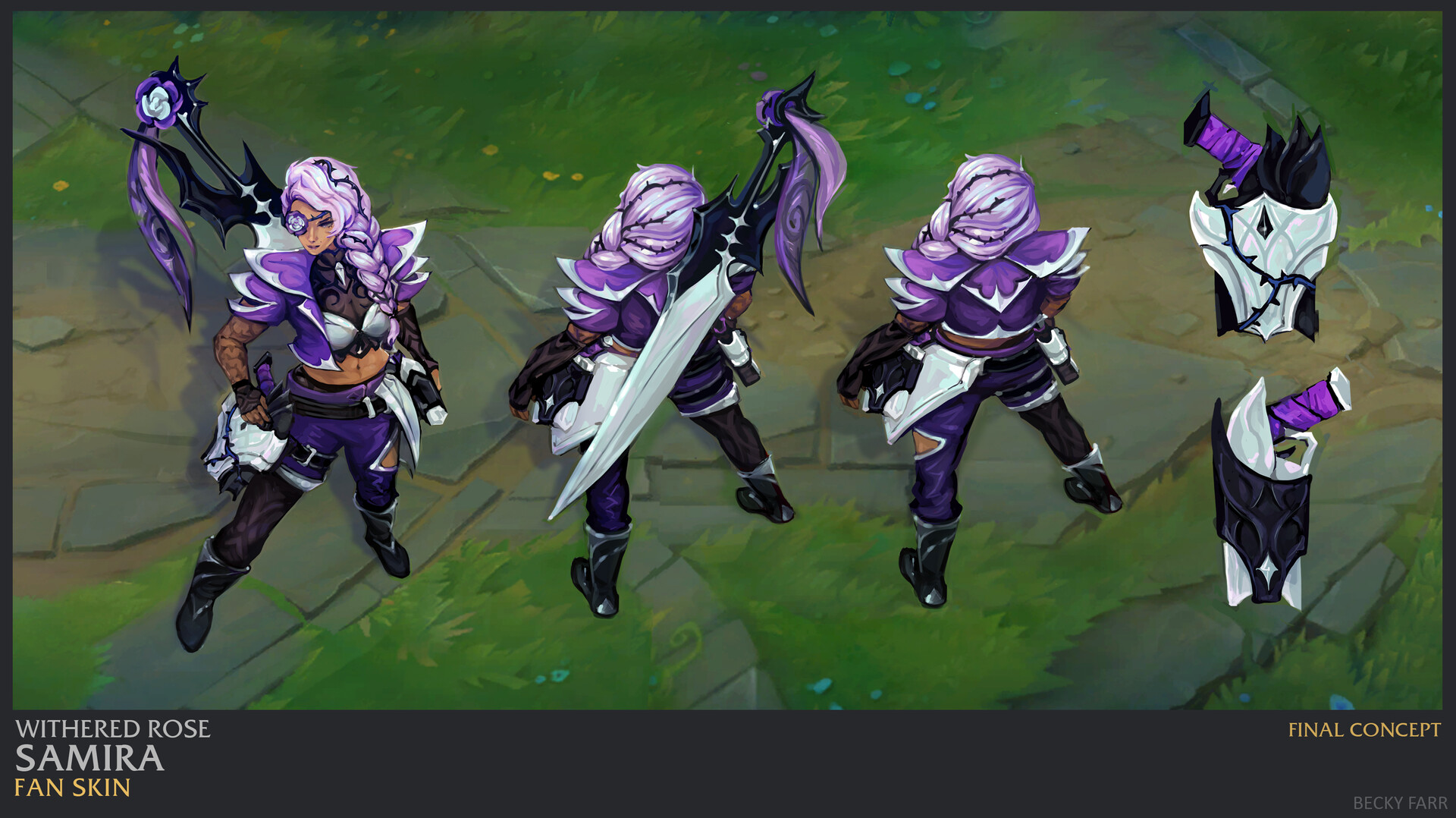 ArtStation - Withered Rose Samira - Fan Skin Concept