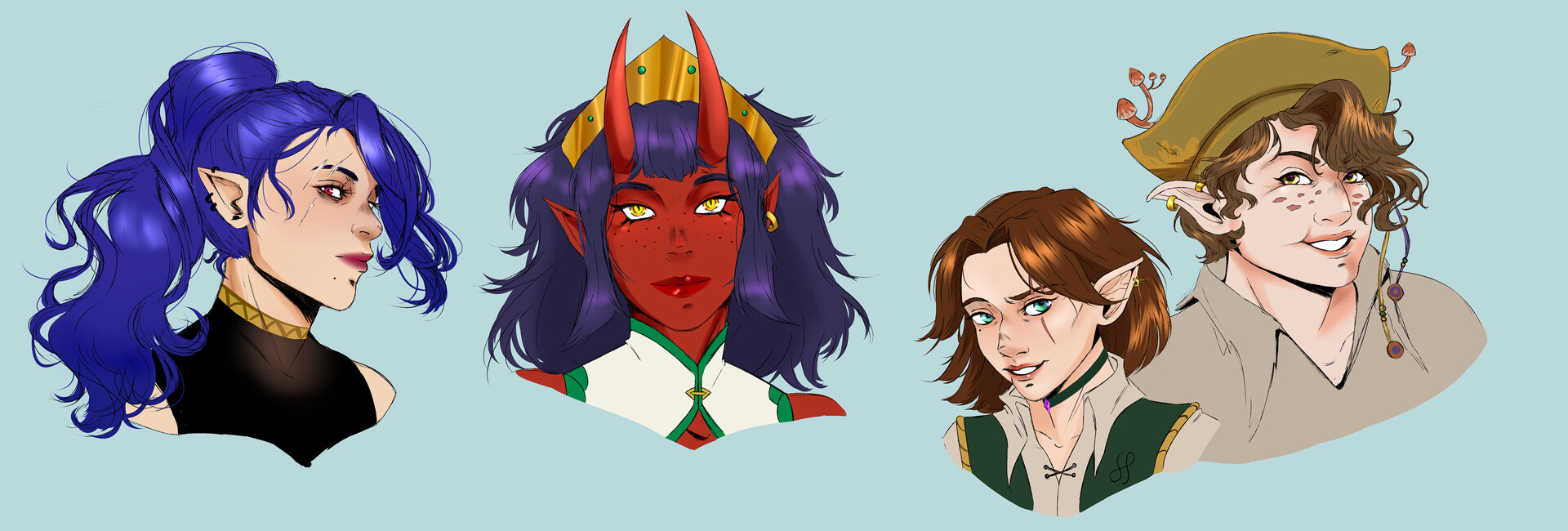 ArtStation - DnD party portrait