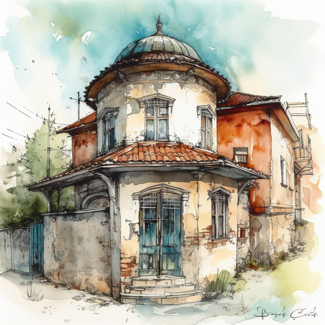 ArtStation - Architecture Constructed with Watercolors .04