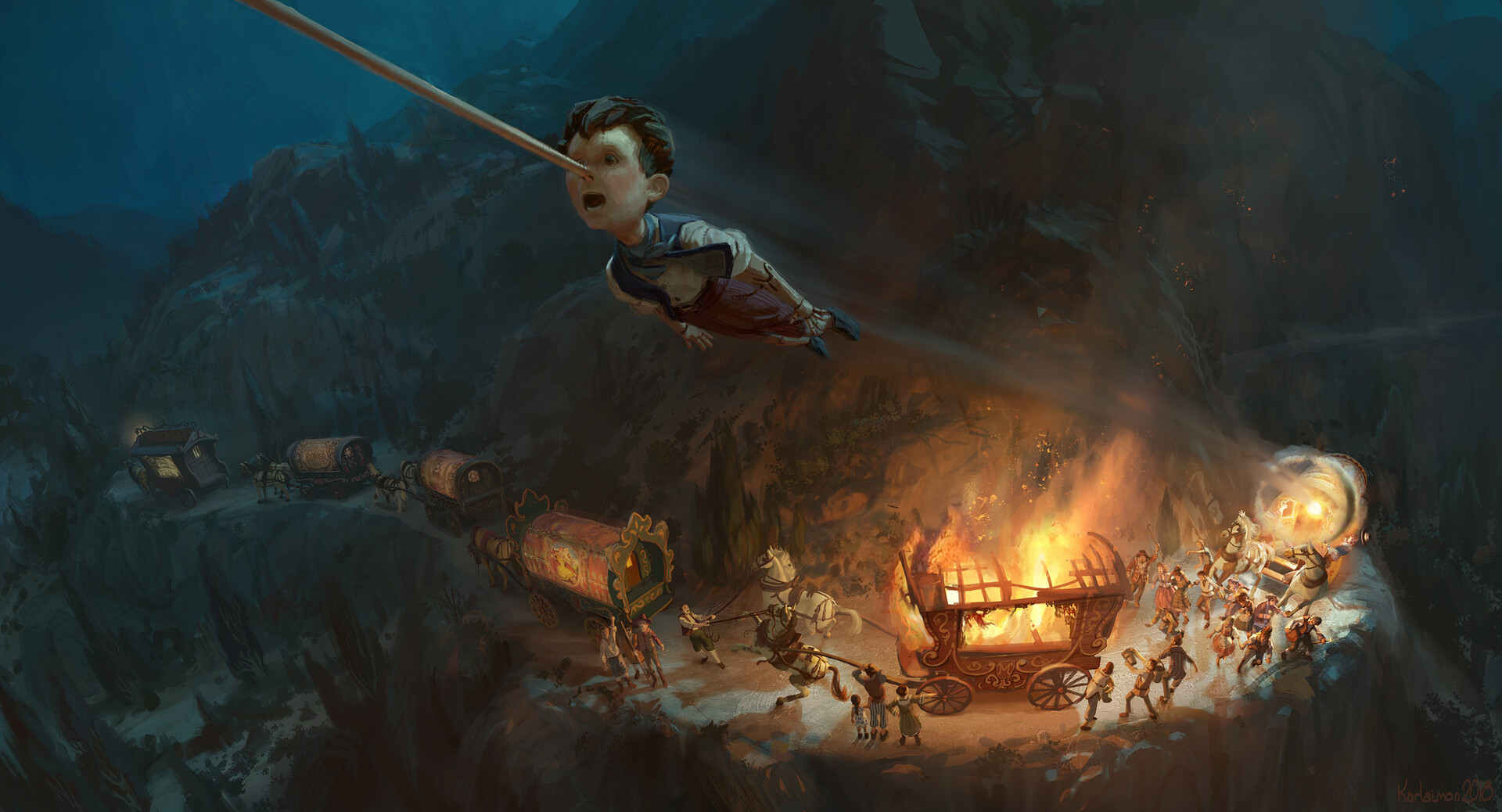 Karlsimon . - Pinocchio (2022) - Stromboli's Caravan