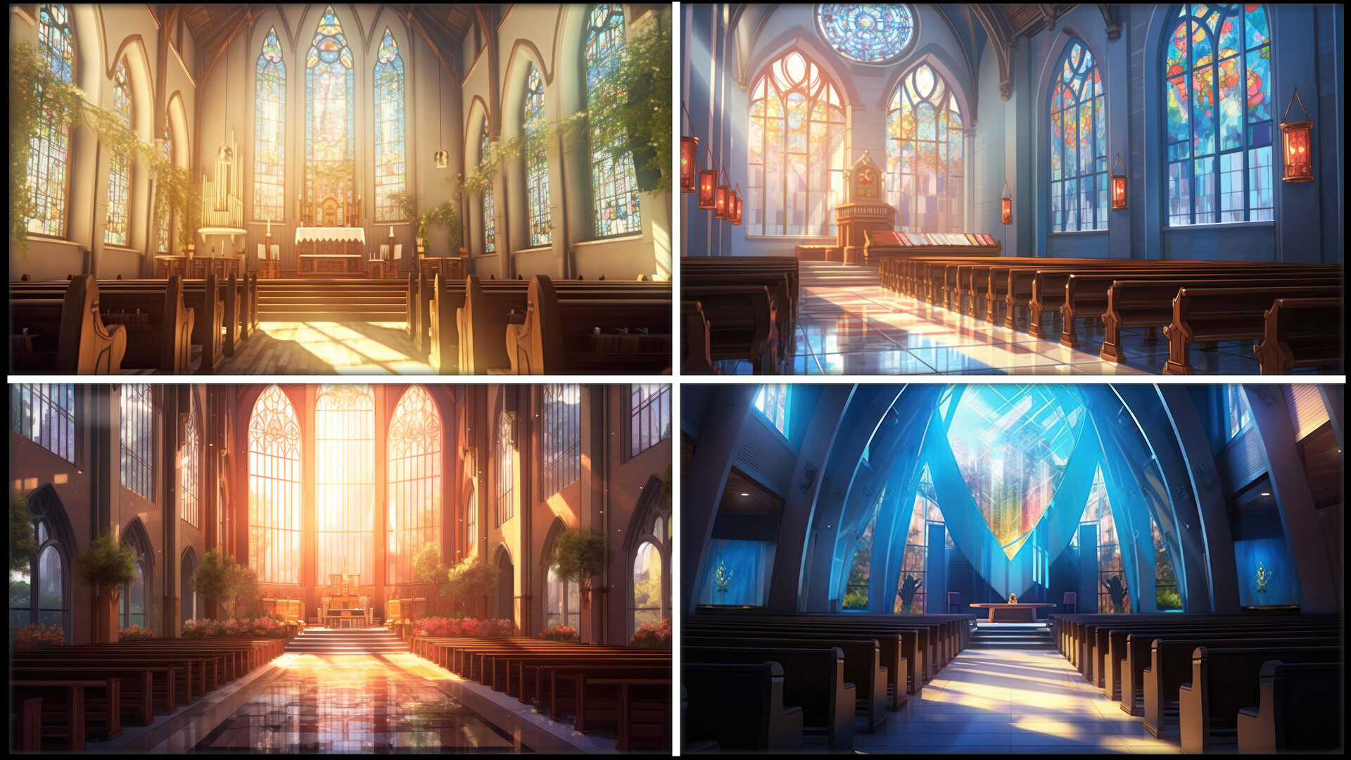 Ferial Concept - 🔹300 Church - Interior Design [Anime] Reference Image ...