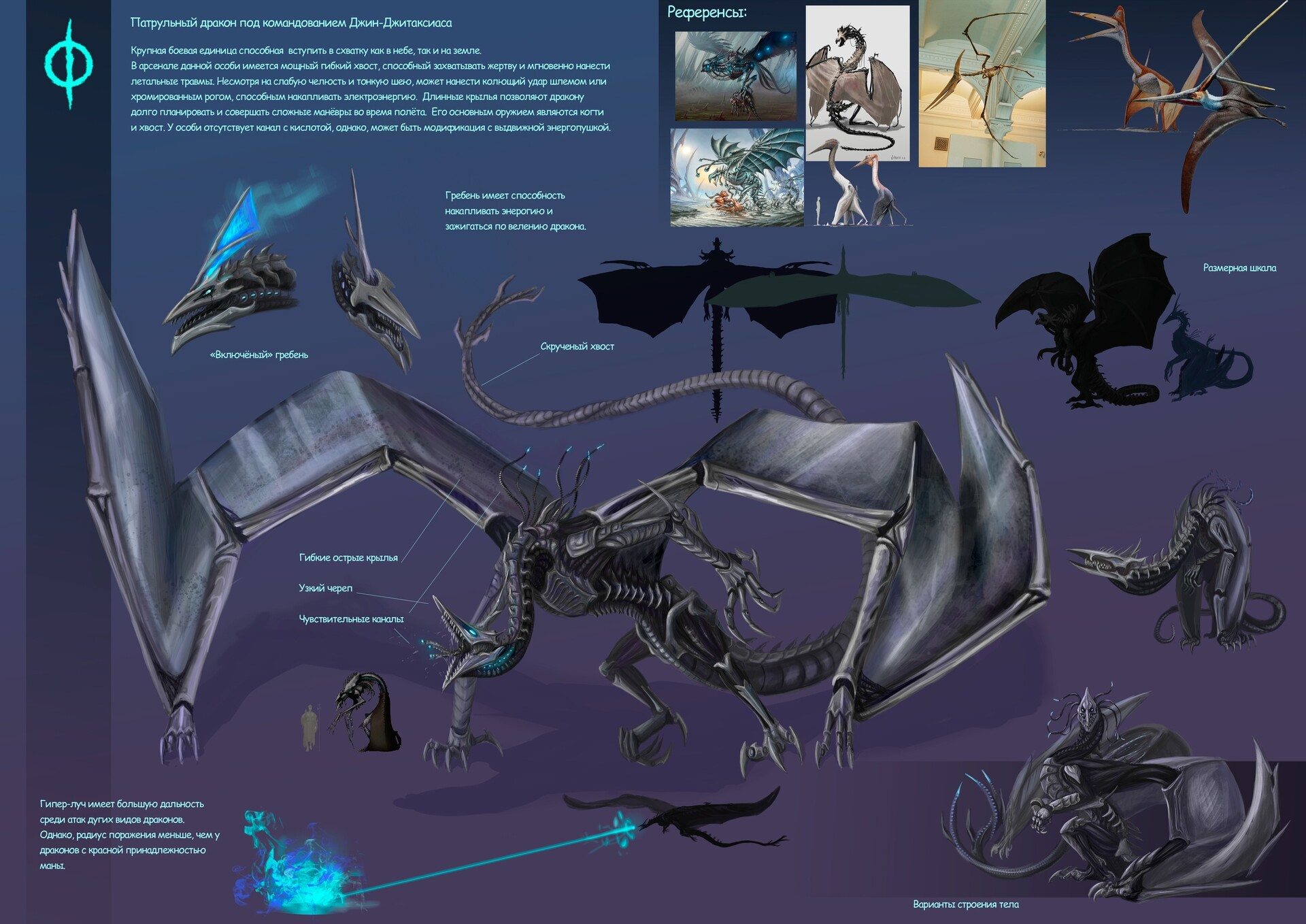 ArtStation - Blue Phyrexian Dragon