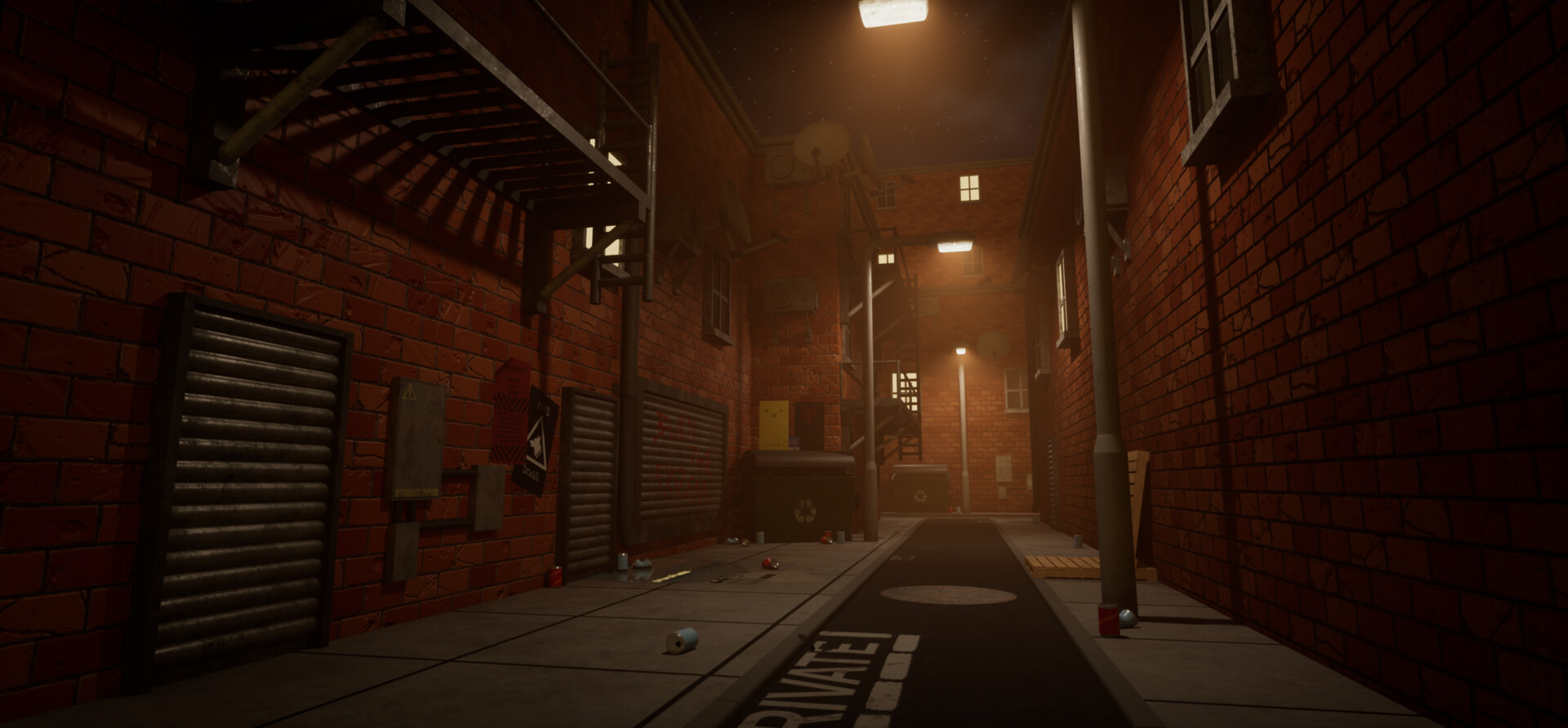 ArtStation - Night-time Alleyway Scene