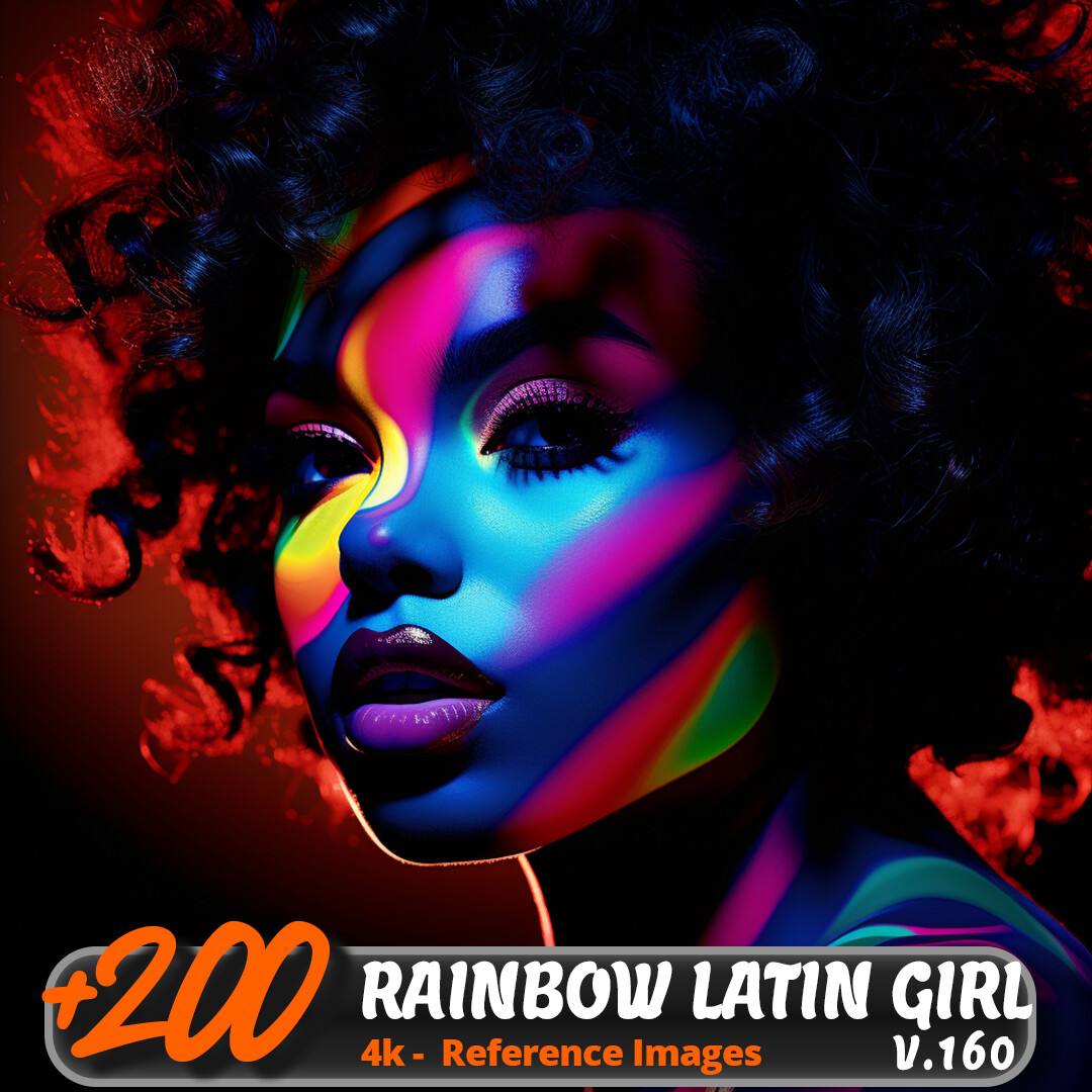 ArtStation - RAINBOW LATIN GIRL VOL.160/ 4K/ Reference Image
