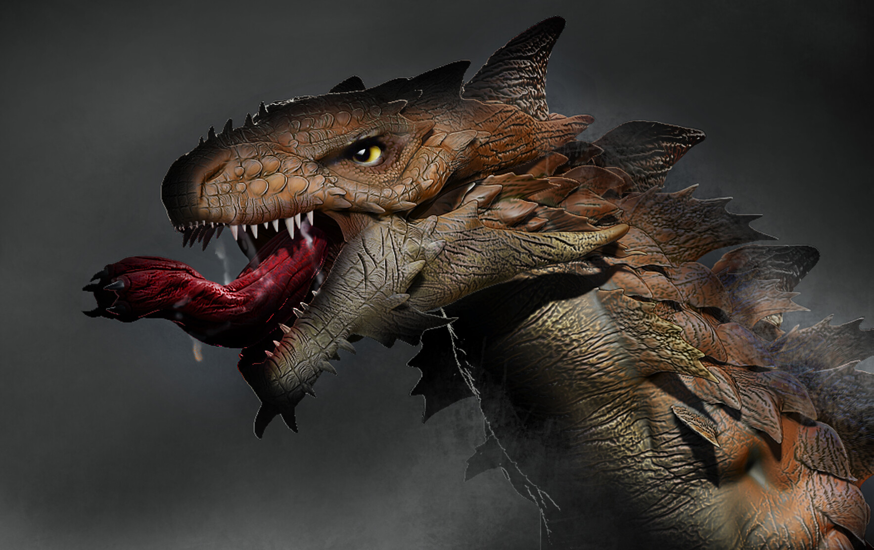 ArtStation - BRIGOSAUR: "The Brain eater''