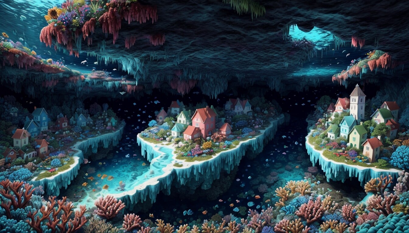 ArtStation - Underwater city ambient animation (SDXL, Deforum)