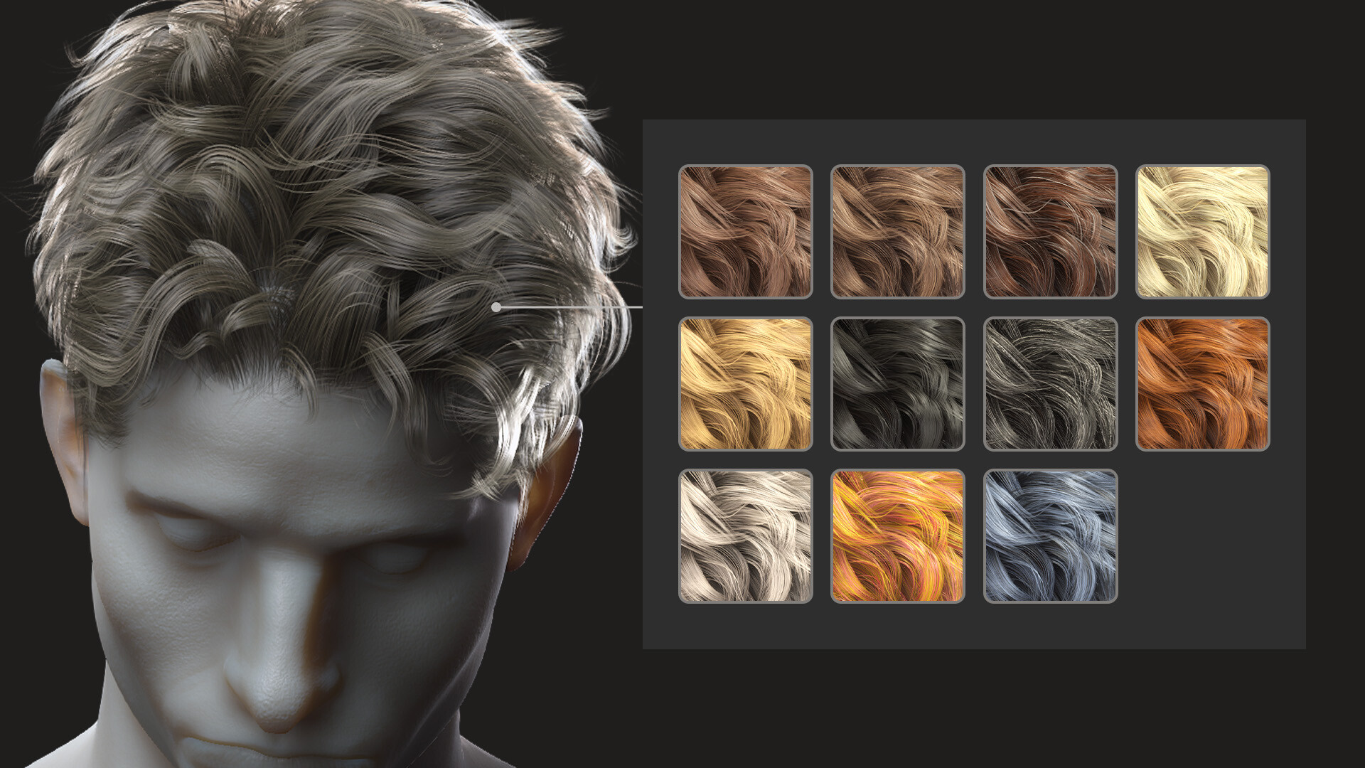 Reallusion Inc. - Curly fringe hairstyle