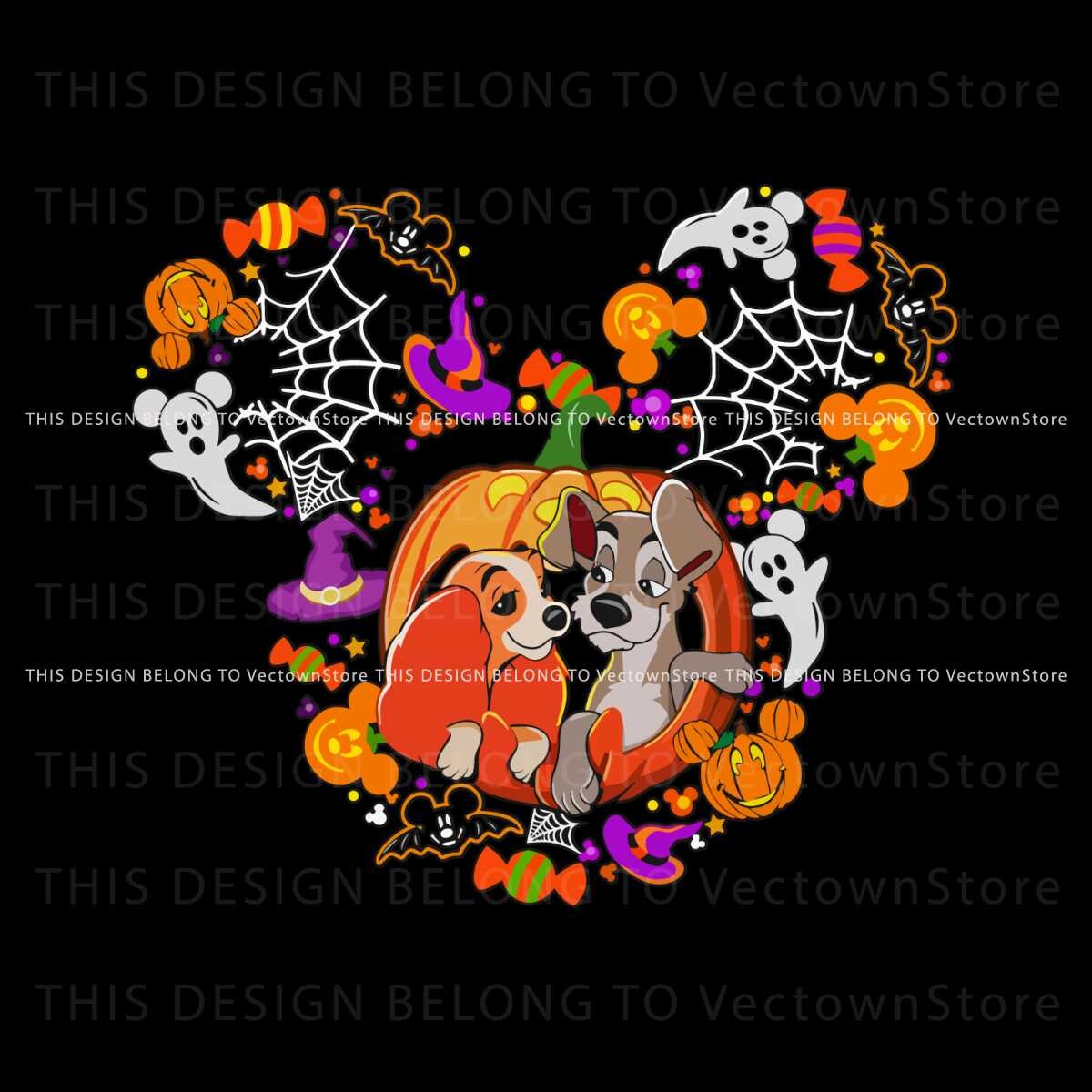 ArtStation - Disney Lady and The Tramp Halloween SVG Cutting File