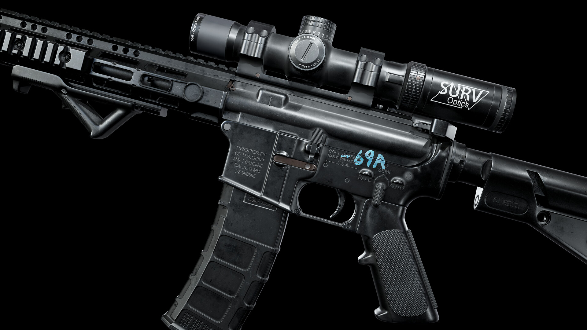 ArtStation - M4A1 - DMR Rifle