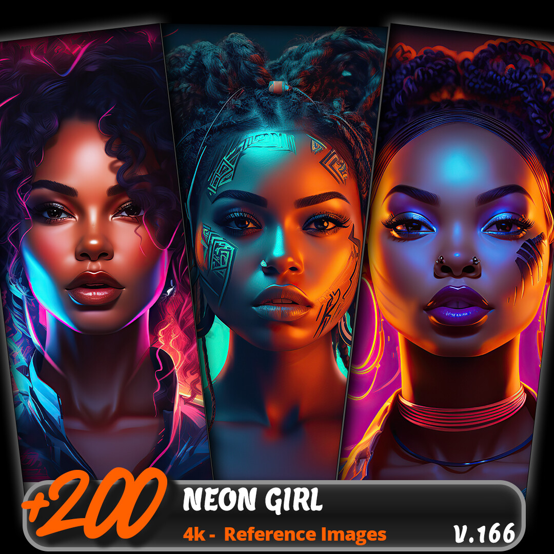 ArtStation - NEON GIRL VOL. 166/ 4K/ Reference Image