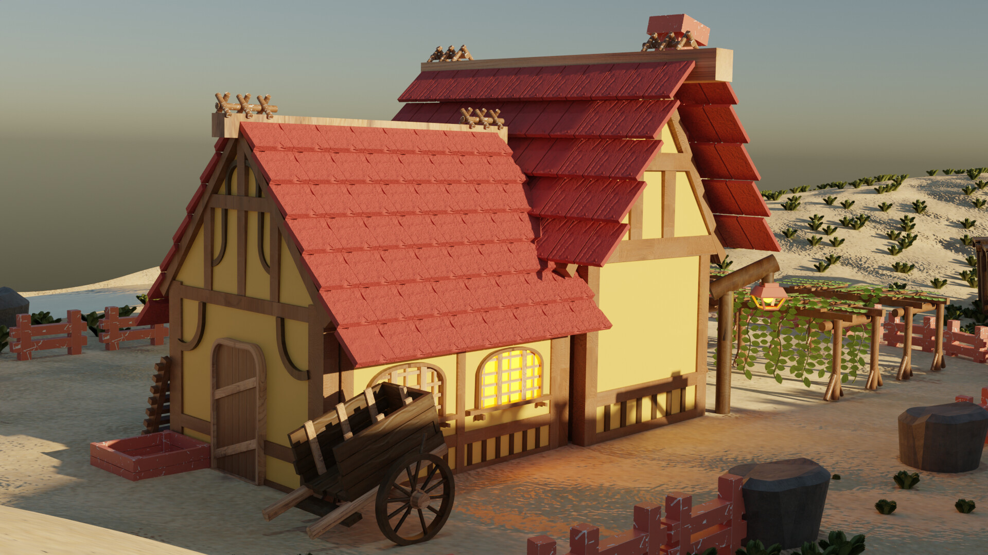 ArtStation - 3D Gaming Scene model