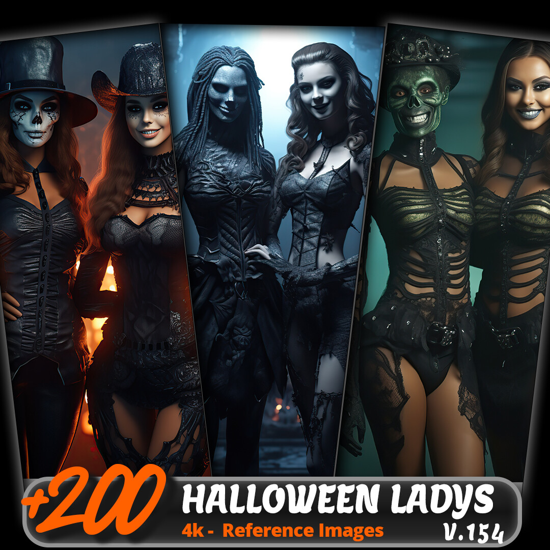 ArtStation - HALLOWEEN LADYS VOL.154/ 4K/ Reference Image