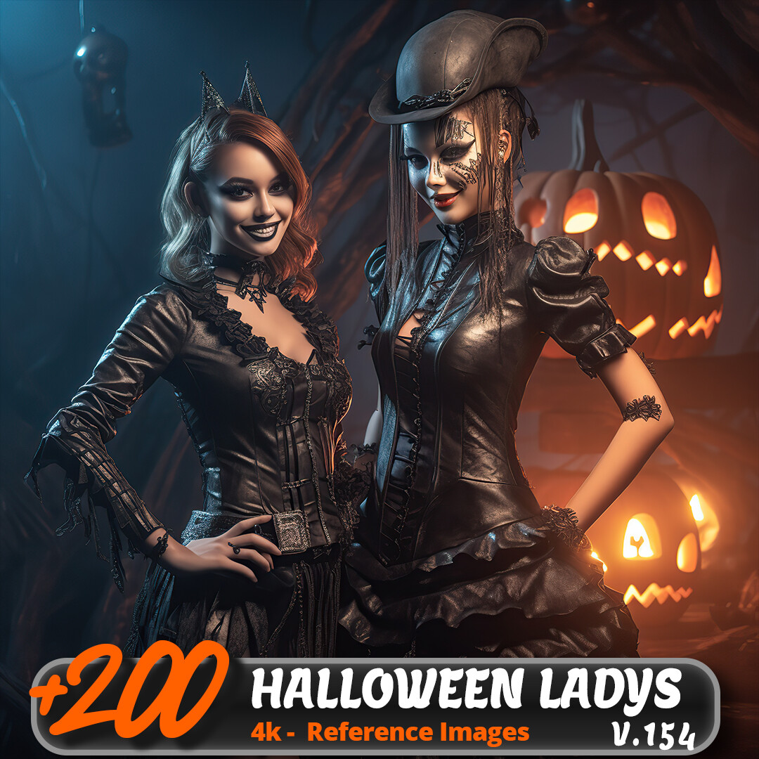 ArtStation - HALLOWEEN LADYS VOL.154/ 4K/ Reference Image