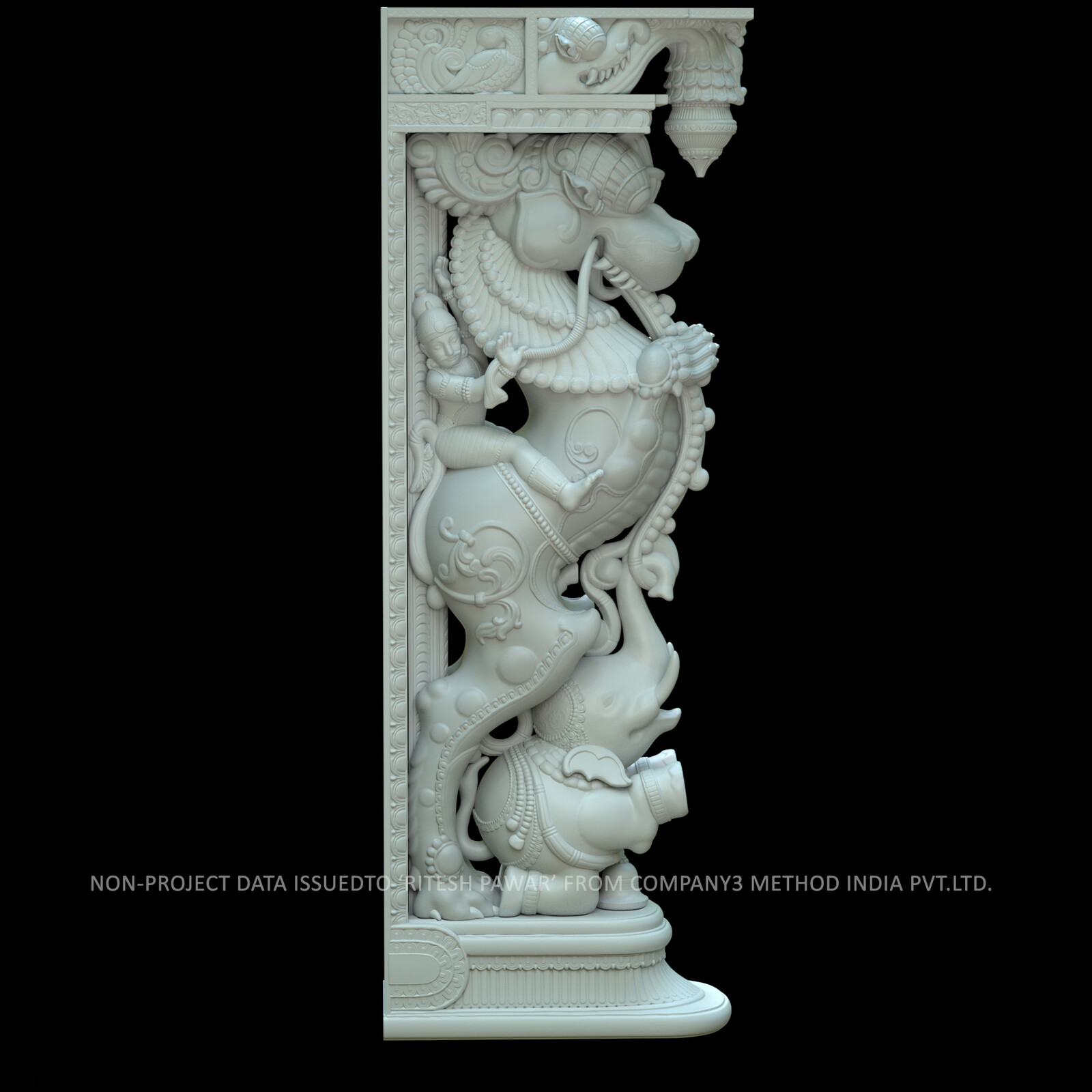 Ritesh Pawar - Traditional “Yali” Temple Pillar