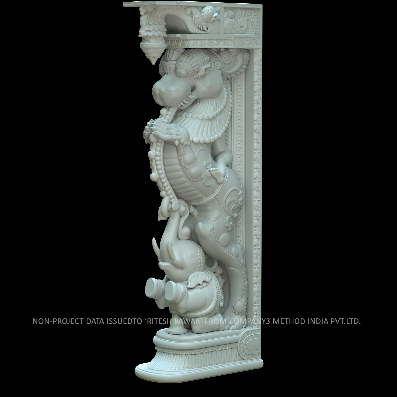 Ritesh Pawar - Traditional “Yali” Temple Pillar