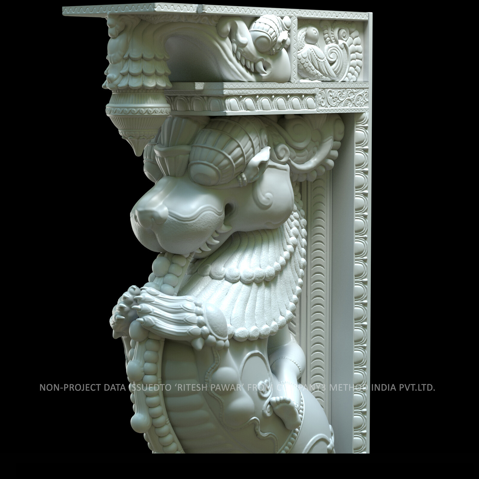 Ritesh Pawar - Traditional “Yali” Temple Pillar