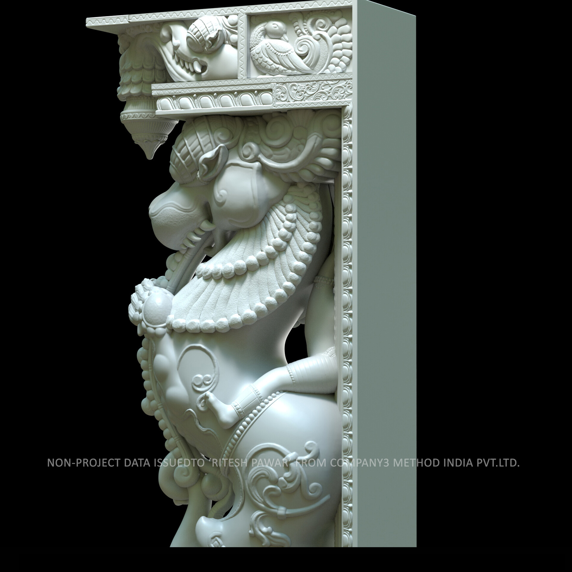 Ritesh Pawar - Traditional “Yali” Temple Pillar