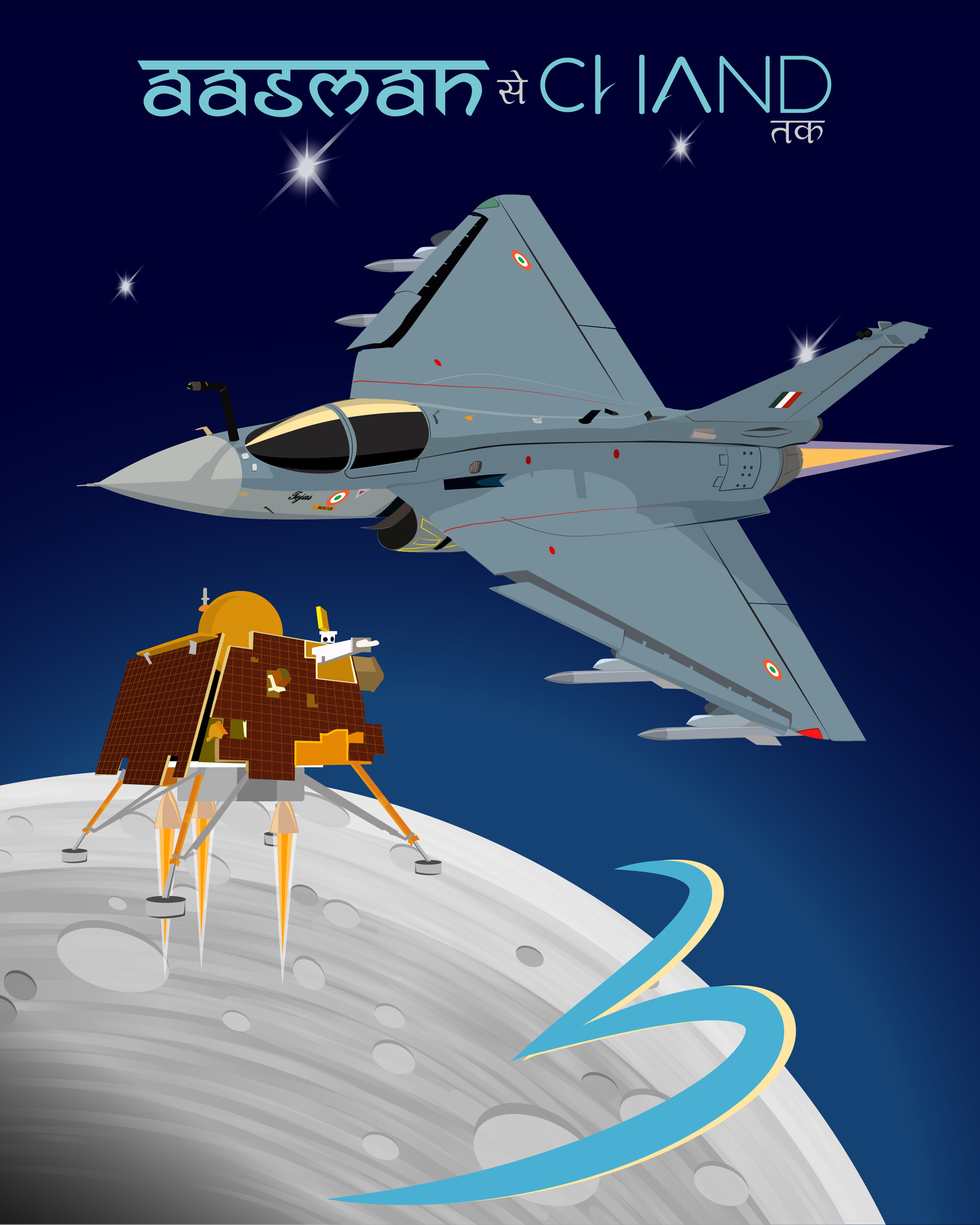 ArtStation - Chandrayaan 3 and LCA Tejas