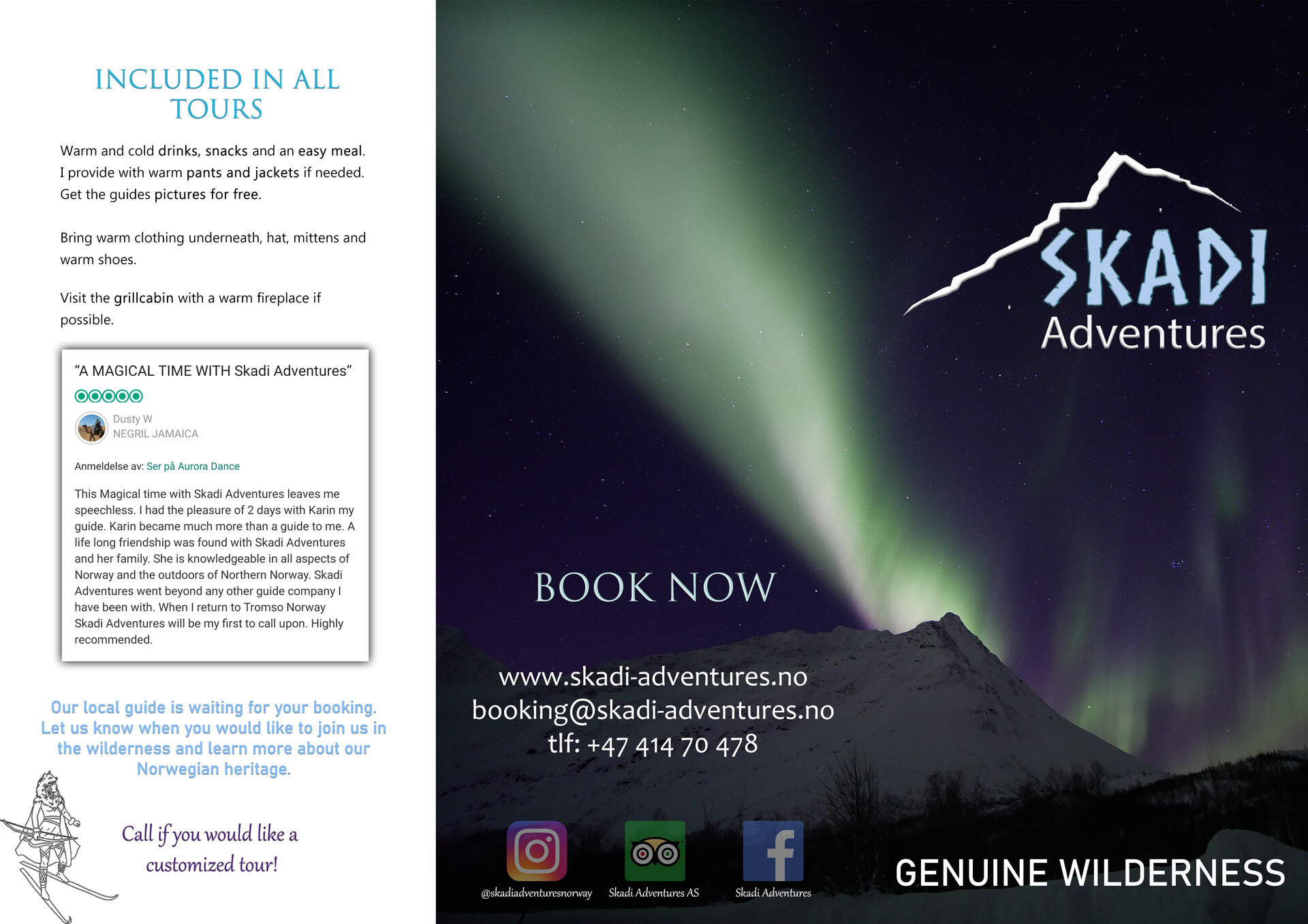 ArtStation - Brochure, Business Card and Logo for Skadi Adventures in ...