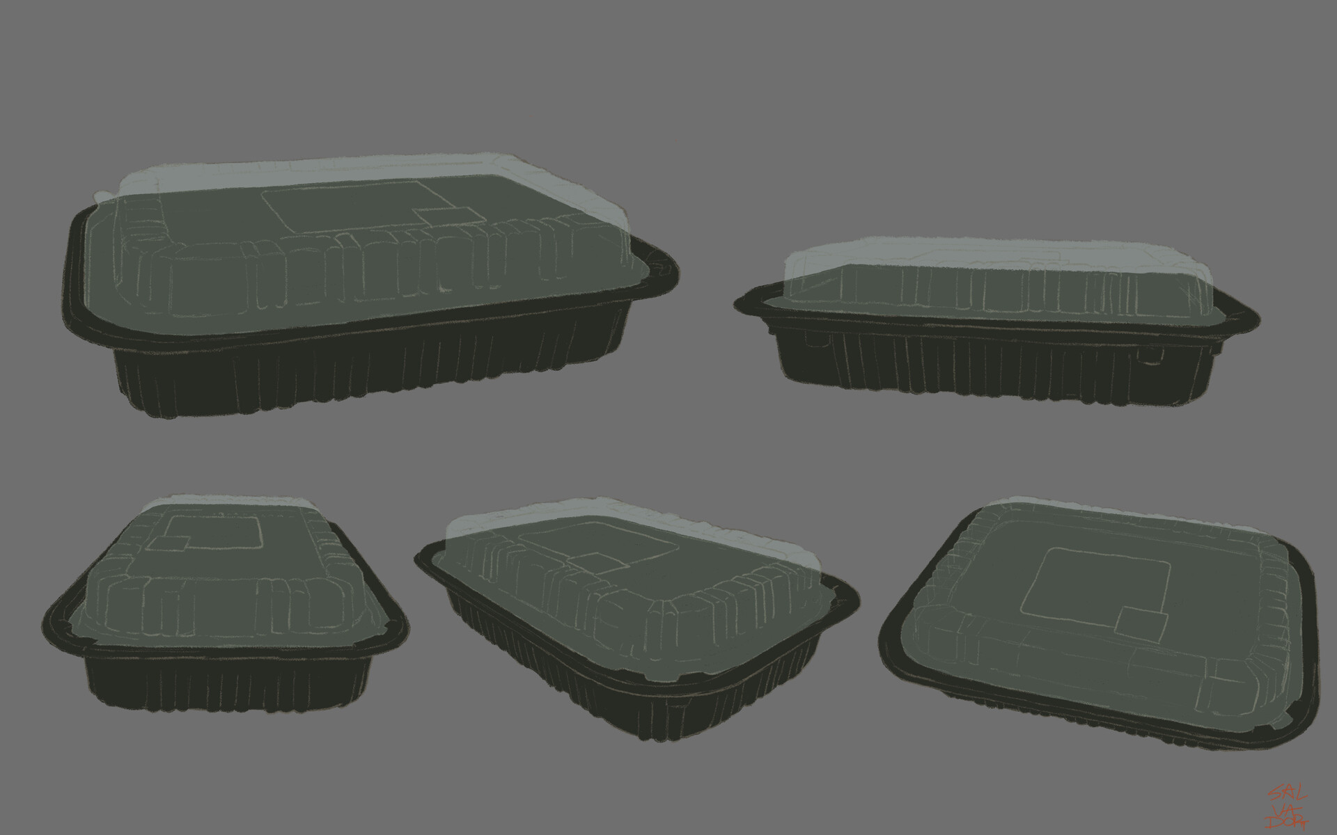 ArtStation - Object Study - Sushi Box