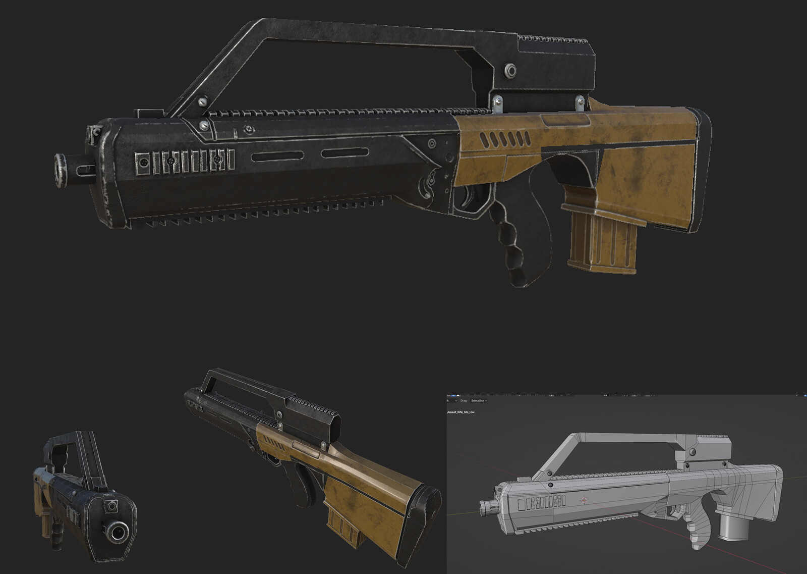 Alain Viesca Arts - Beretta RM277 3d game asset model.