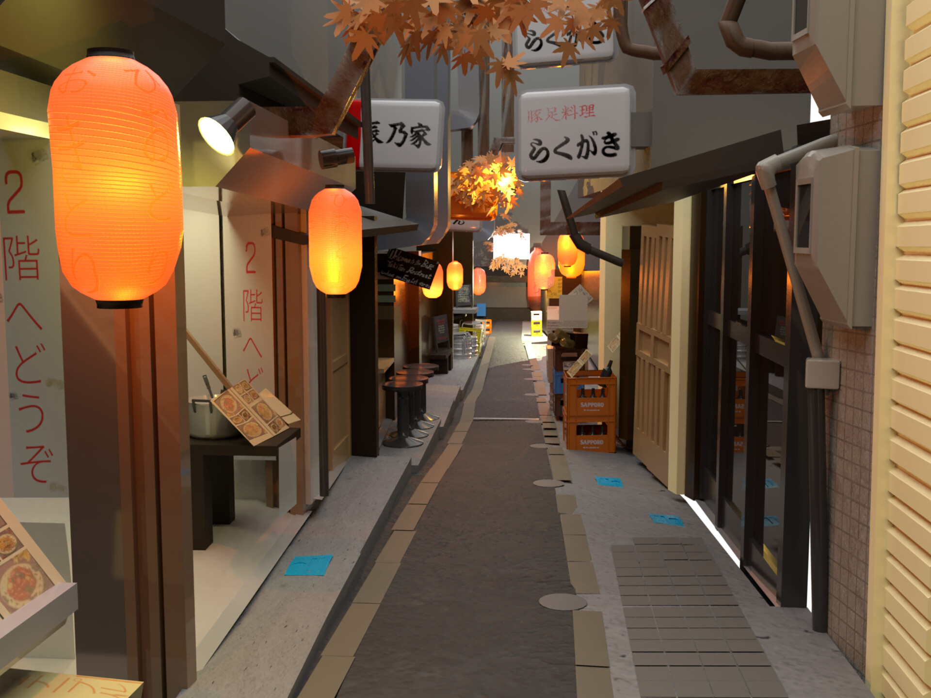 ArtStation - Japanese Alleyway