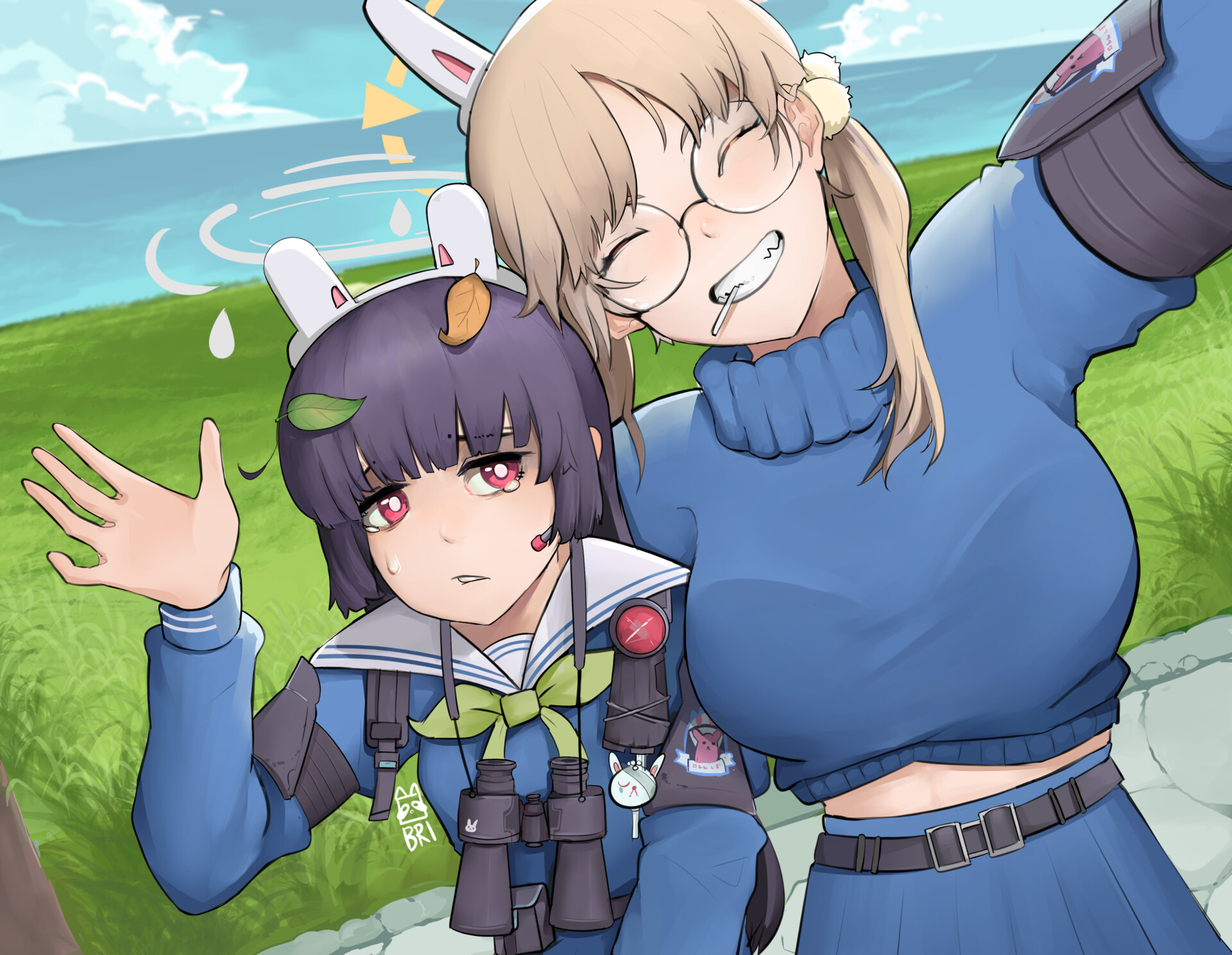 ArtStation - Miyu and Moe - Blue Archive