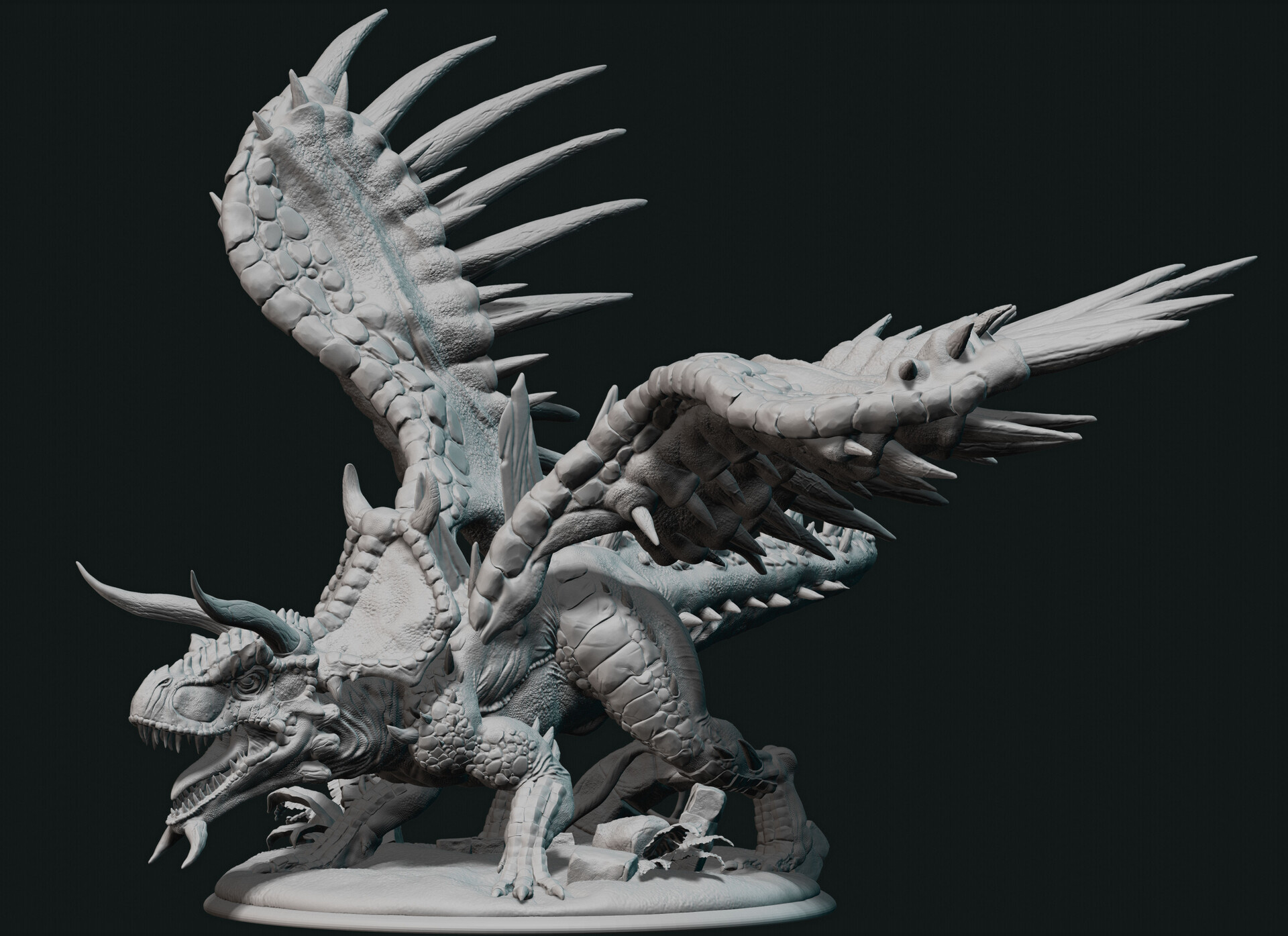ArtStation - Dragon Creature Sculpt